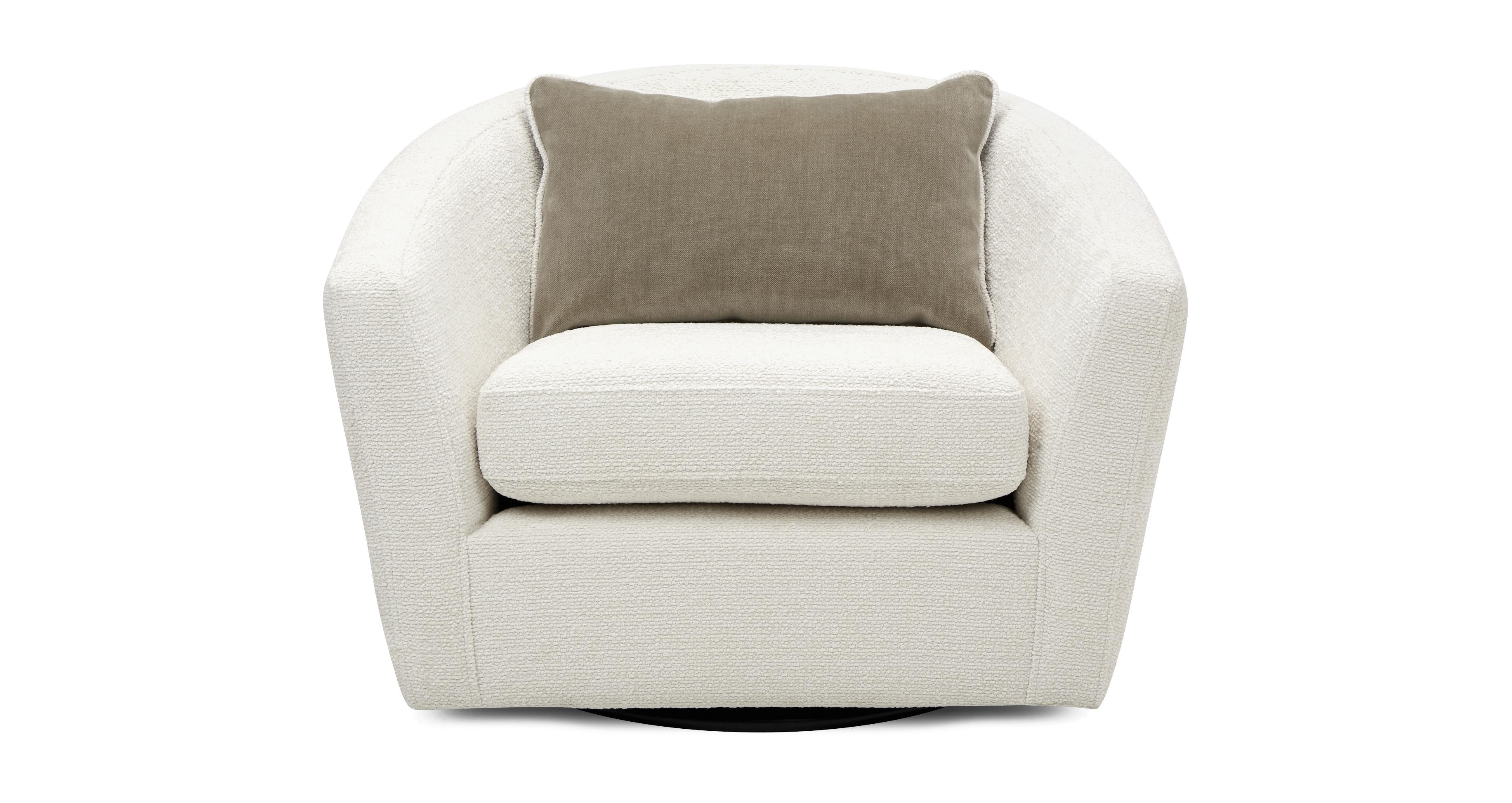Ada Chenille Accent Swivel Chair | DFS