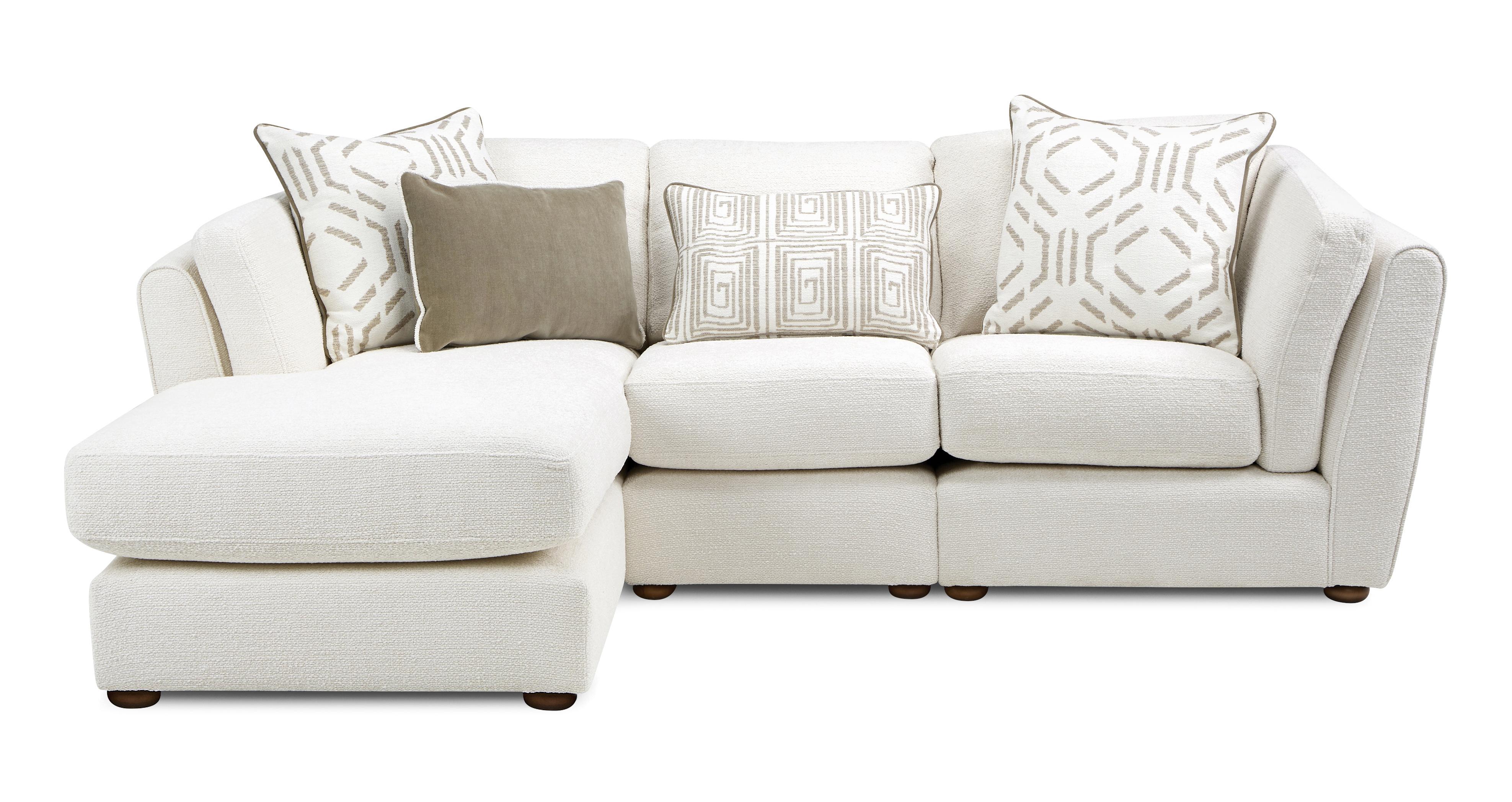 Ada Chenille Left Hand Facing Small Chaise Sofa | DFS