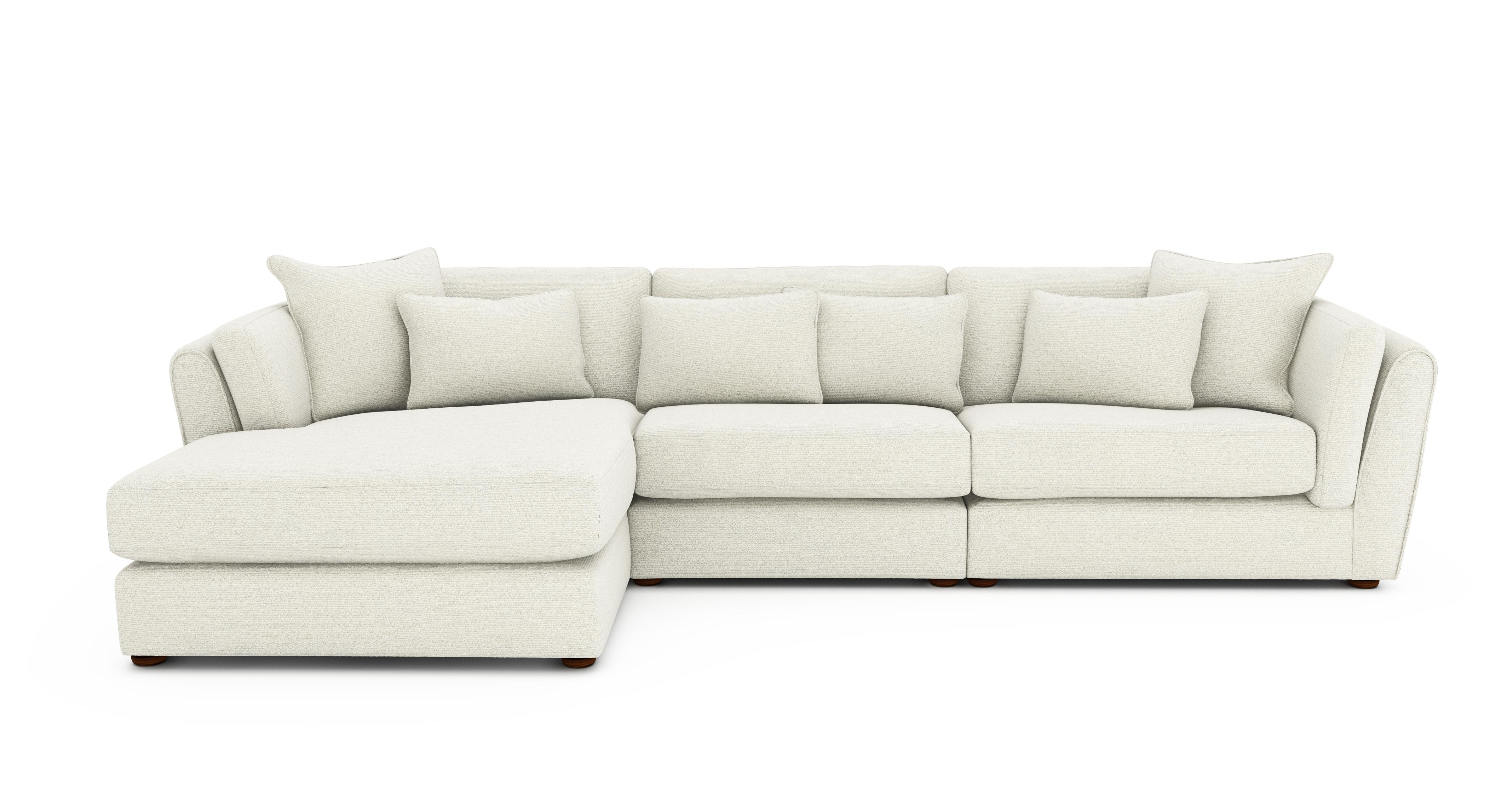 Ada Chenille Left Hand Facing Large Chaise Sofa | DFS