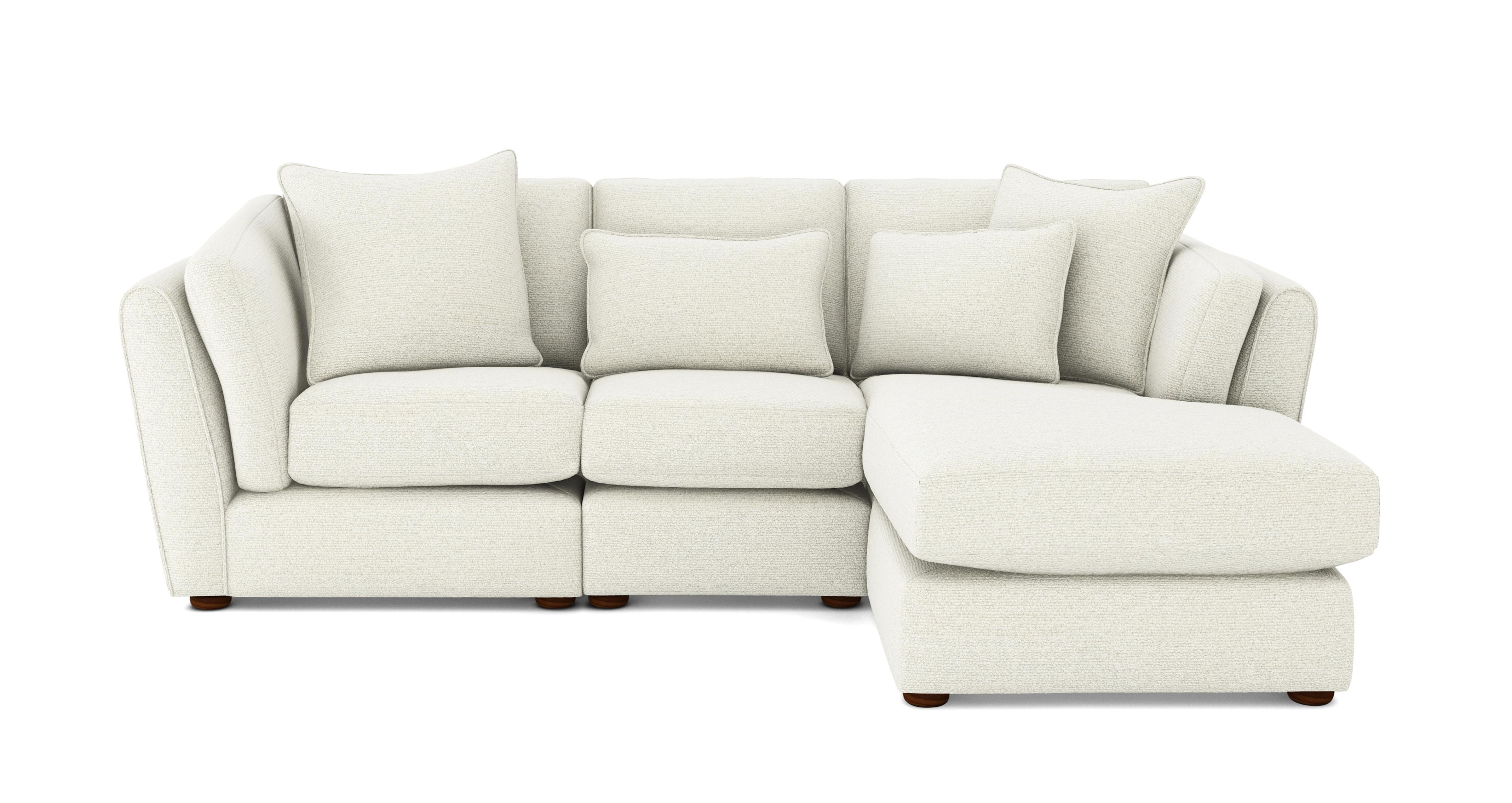 Ada Chenille Right Hand Facing Small Chaise Sofa | DFS