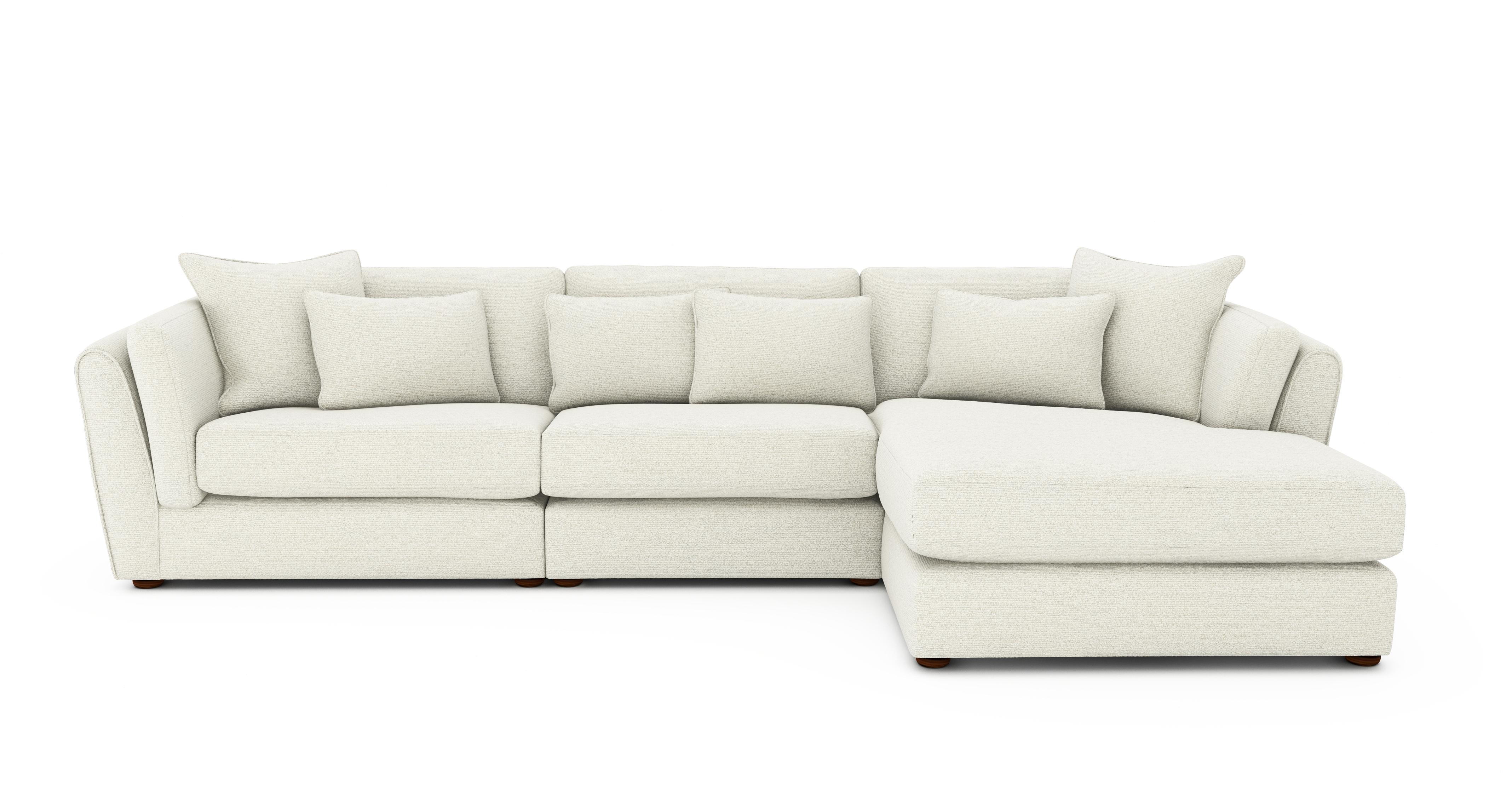 Ada Chenille Right Hand Facing Large Chaise Sofa | DFS