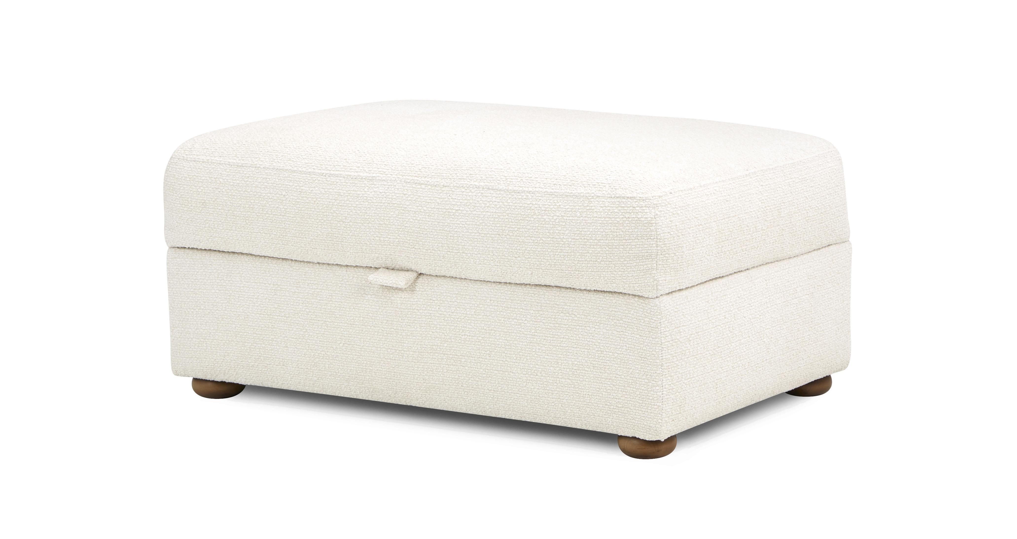 Ada Chenille Storage Footstool | DFS