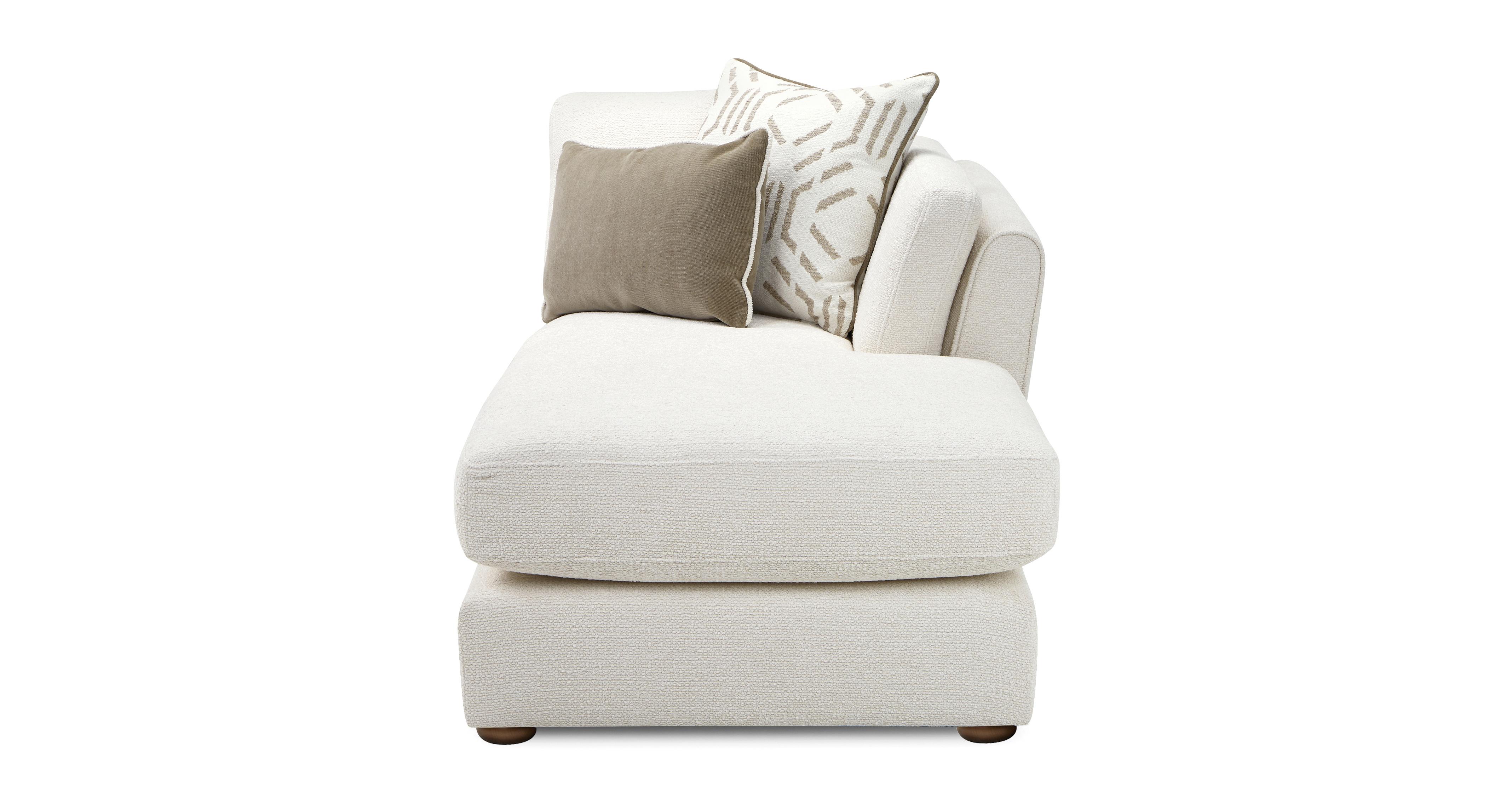 Ada Chenille Right Hand Facing Small Chaise Unit | DFS