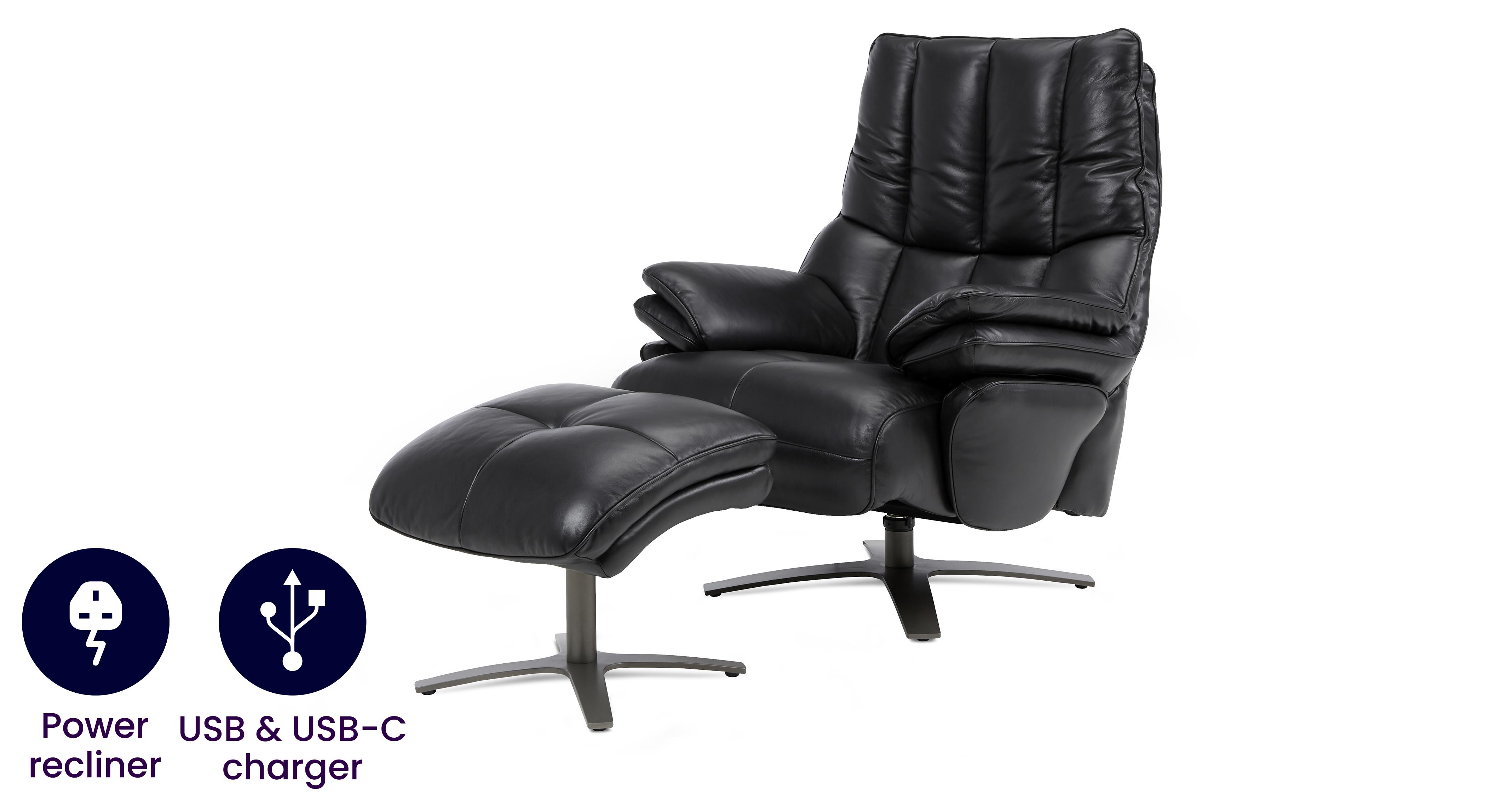 Adstock Express Power Recliner Chair And Footstool | DFS