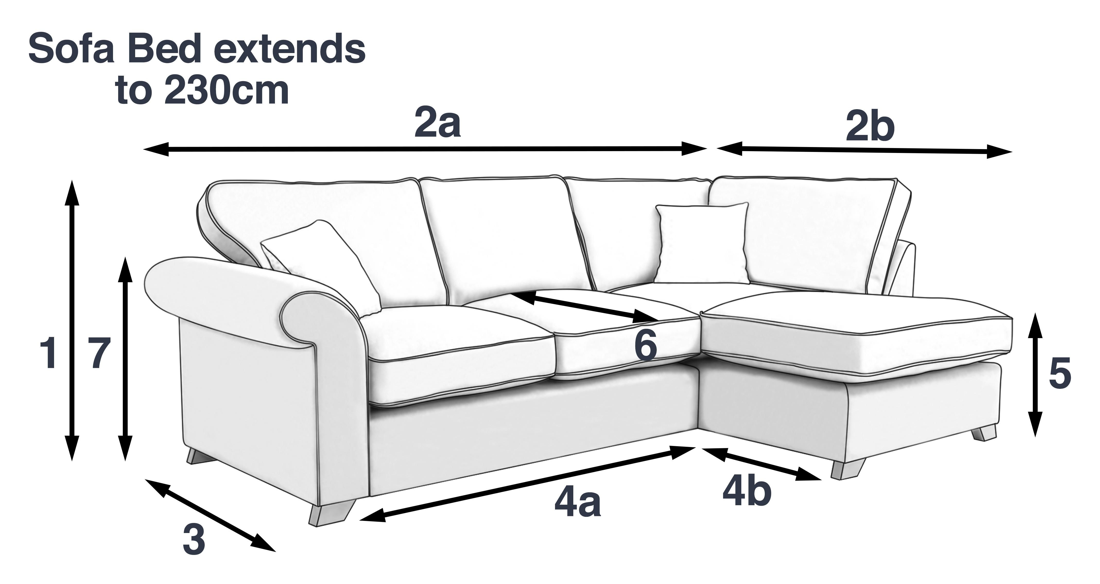 Angelic Left Hand Facing Arm Deluxe Corner Sofa Bed Cotswold Plain | DFS