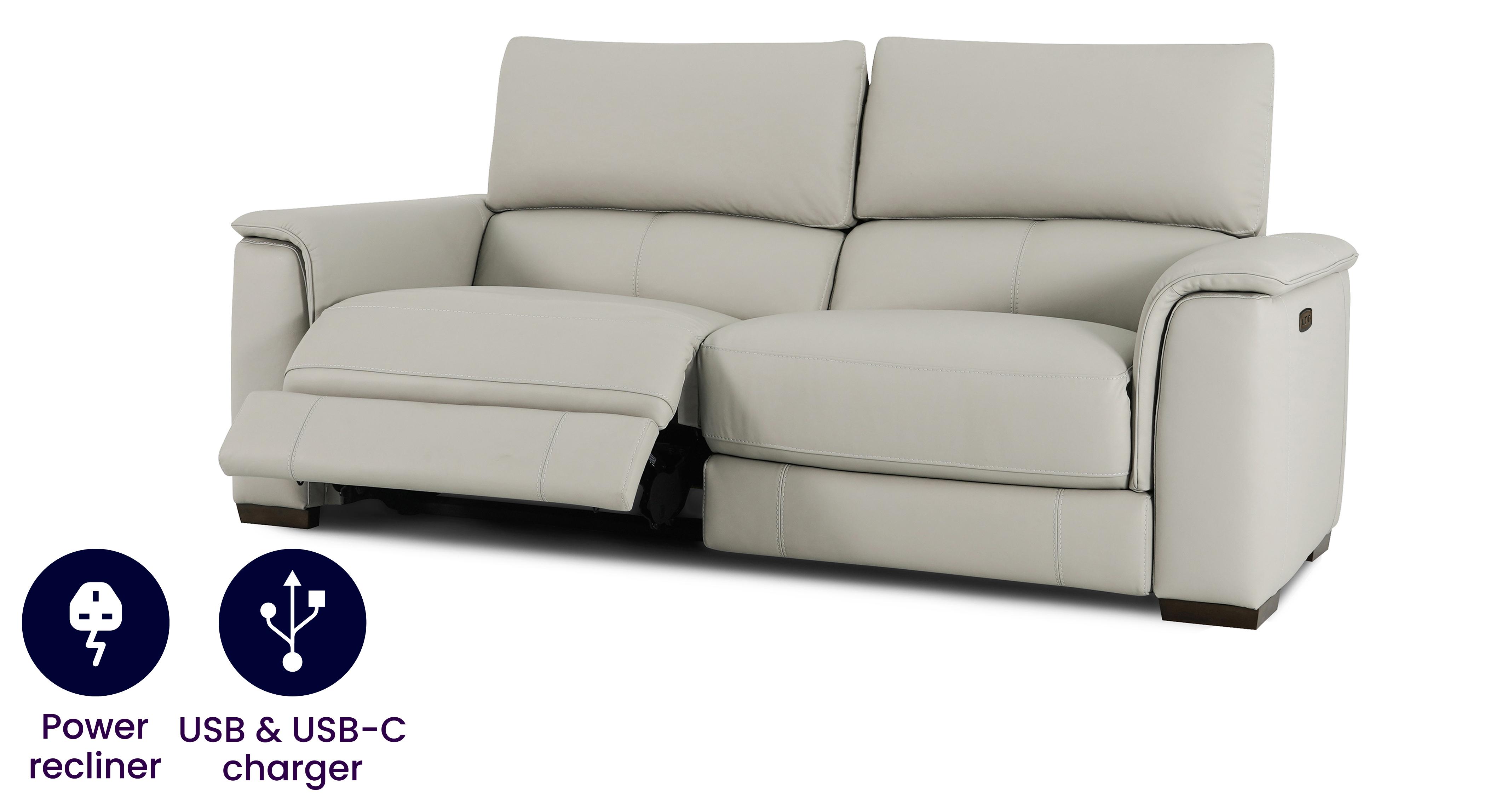 Arwen Leather 3 Seater Power Recliner | DFS