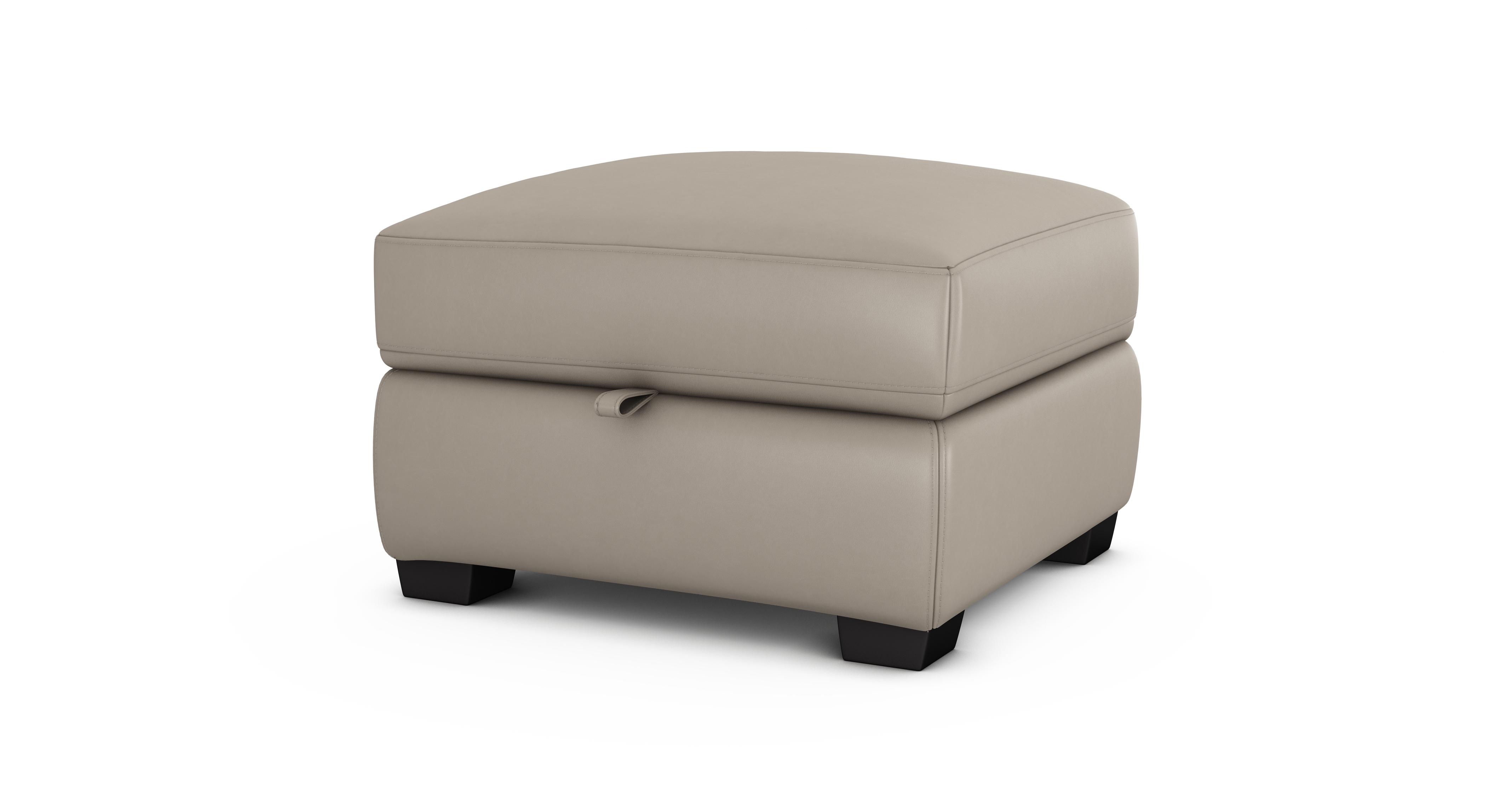 Arwen Leather Storage Footstool | DFS