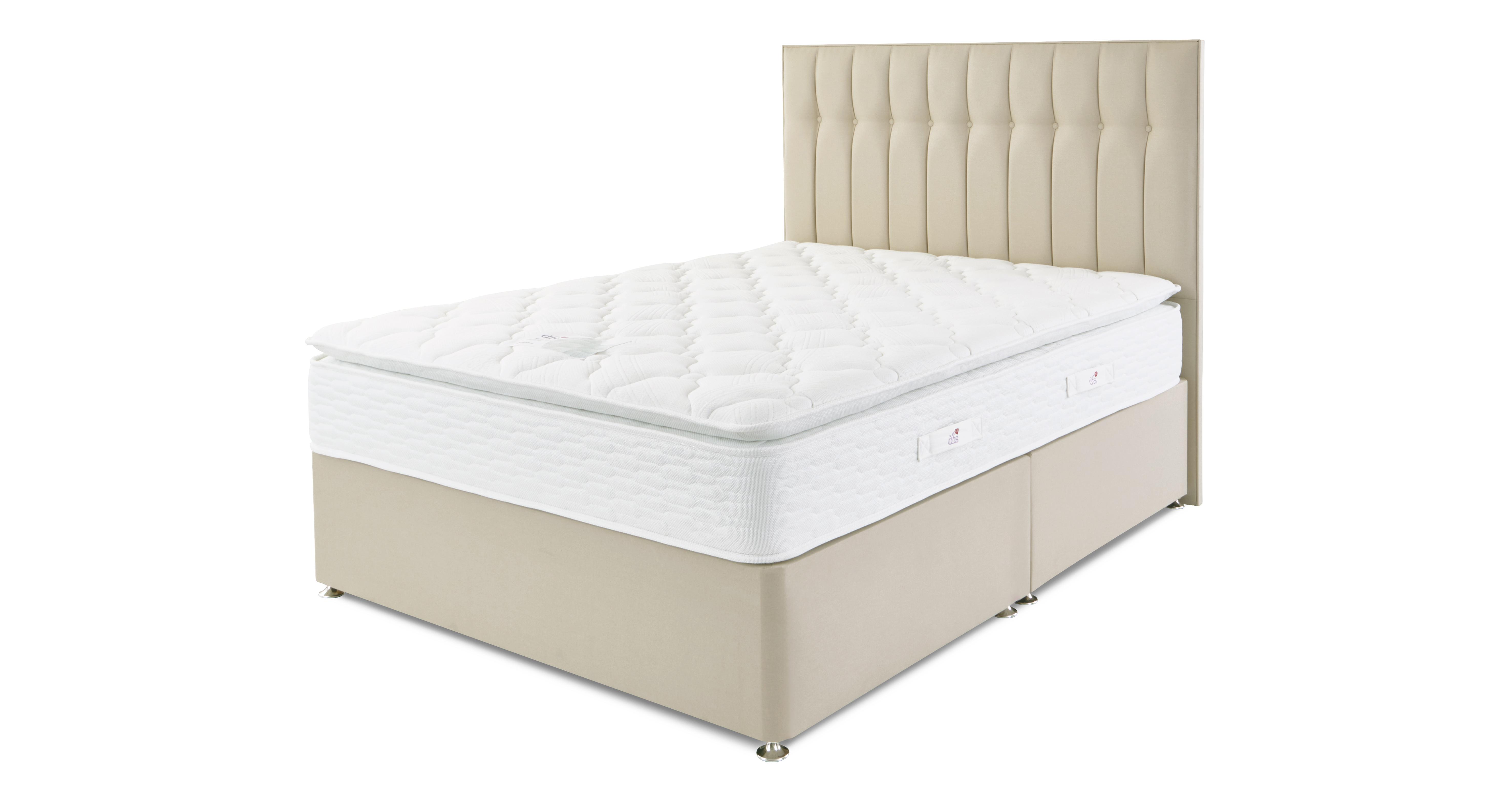 Aspin Double Non Storage Divan Mattress And Headboard Bundle | DFS