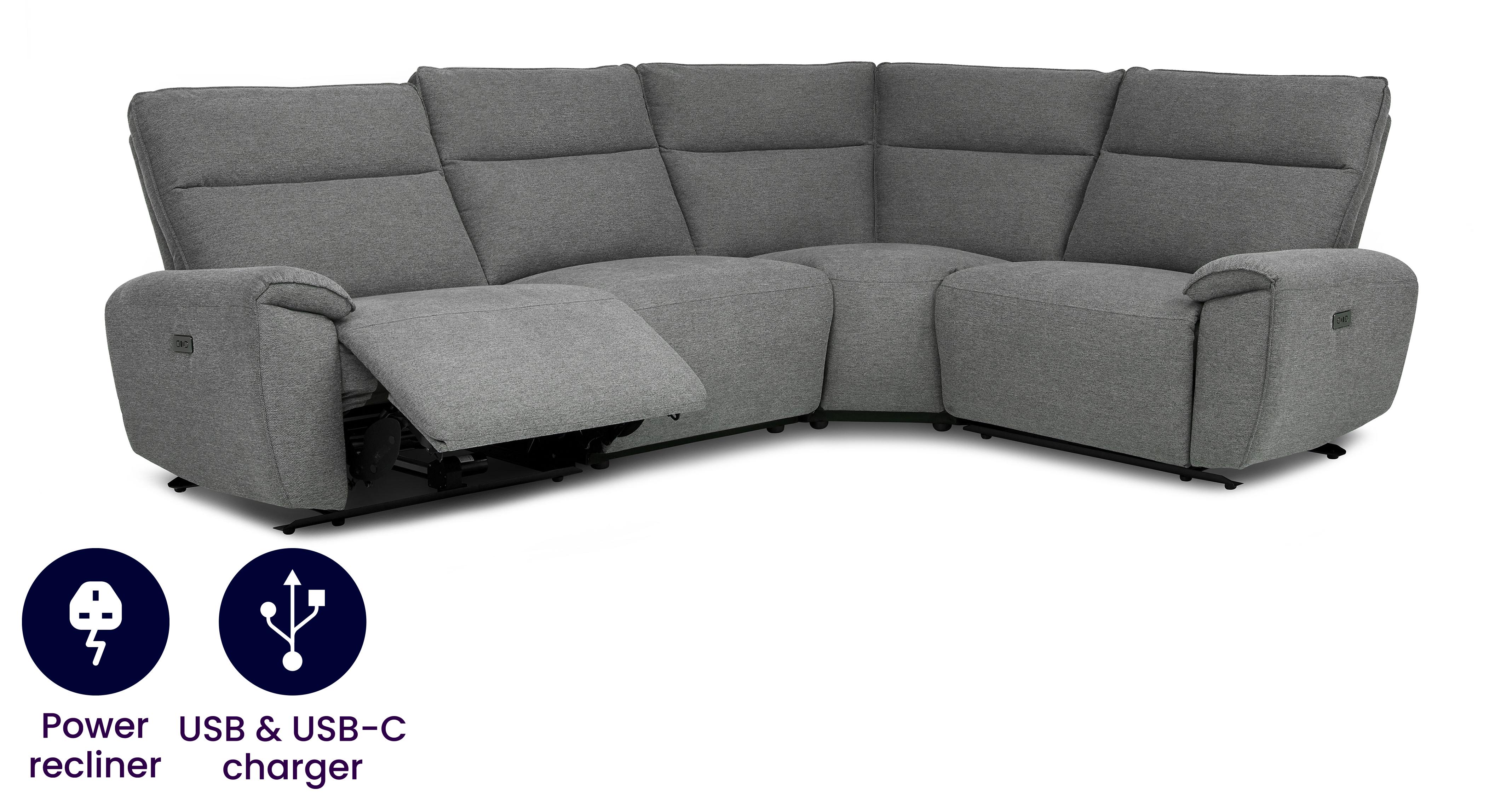 Aussie Left Hand Facing 2 Corner 1 Power Recliner | DFS