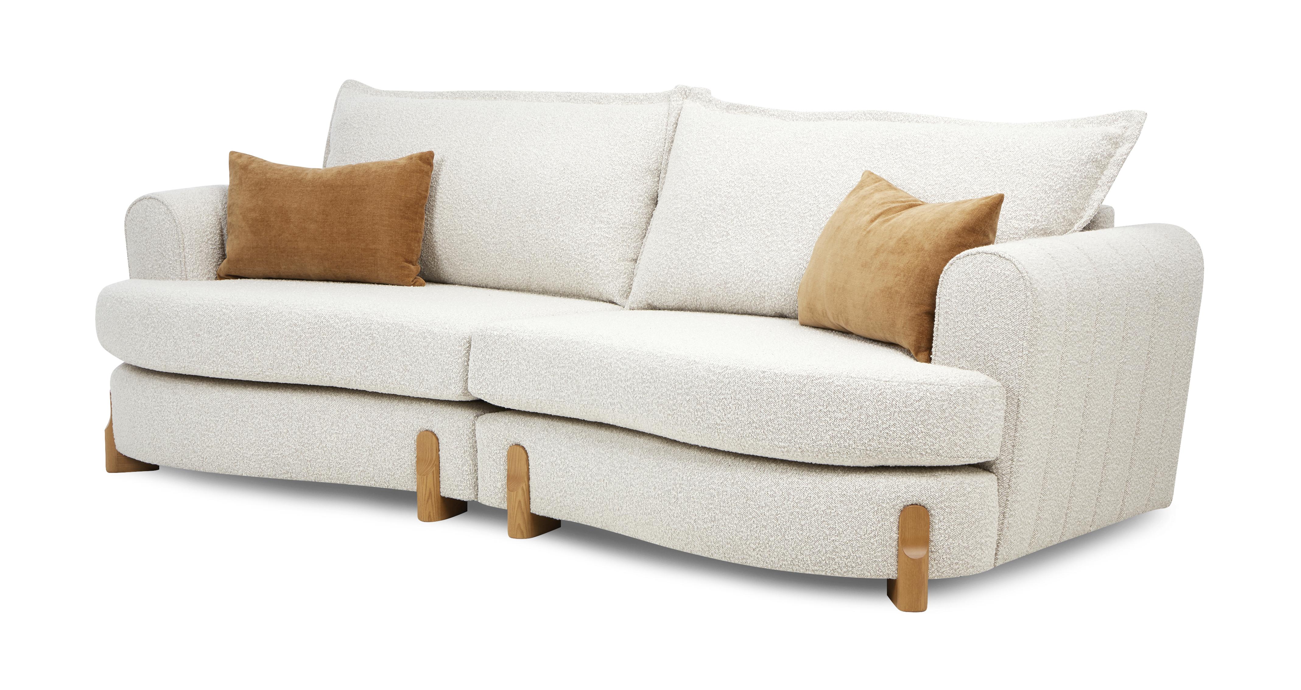 Bellino Boucle Formal Back Grande Split Sofa | DFS