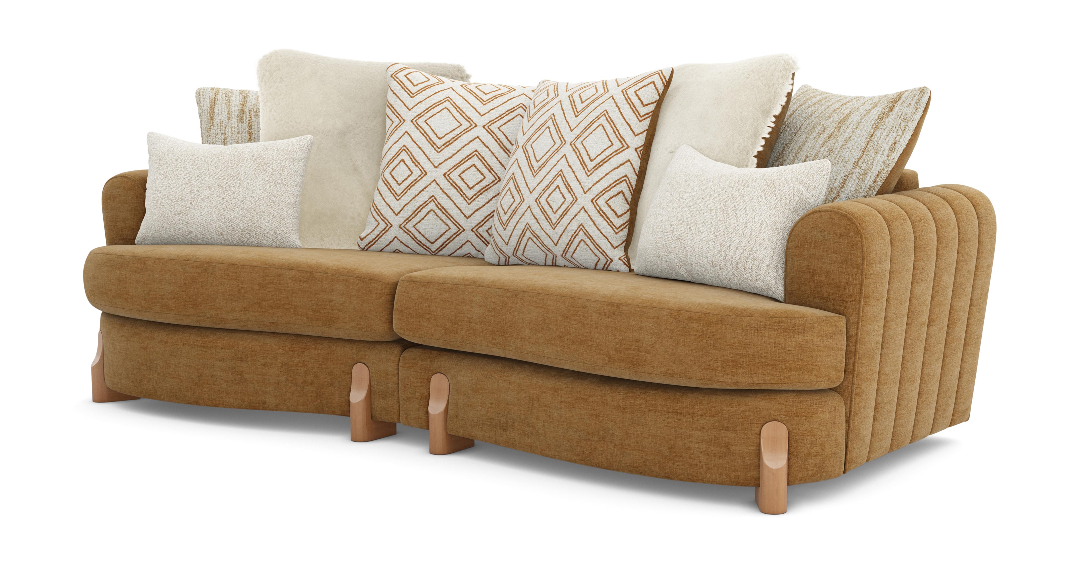 Bellino Plain Pillow Back Grande Split Sofa | DFS