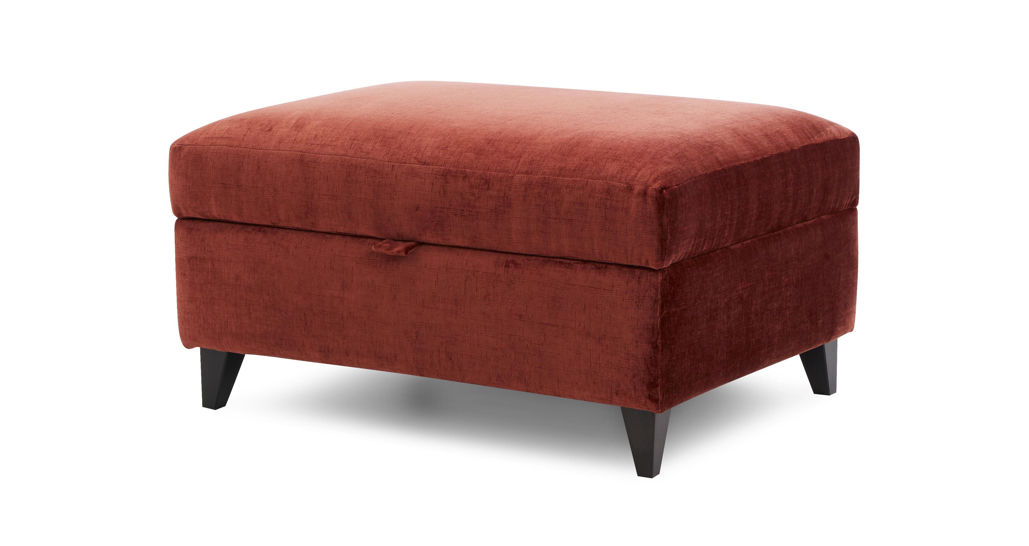 Brompton Chenille Regent Large Storage Footstool | DFS