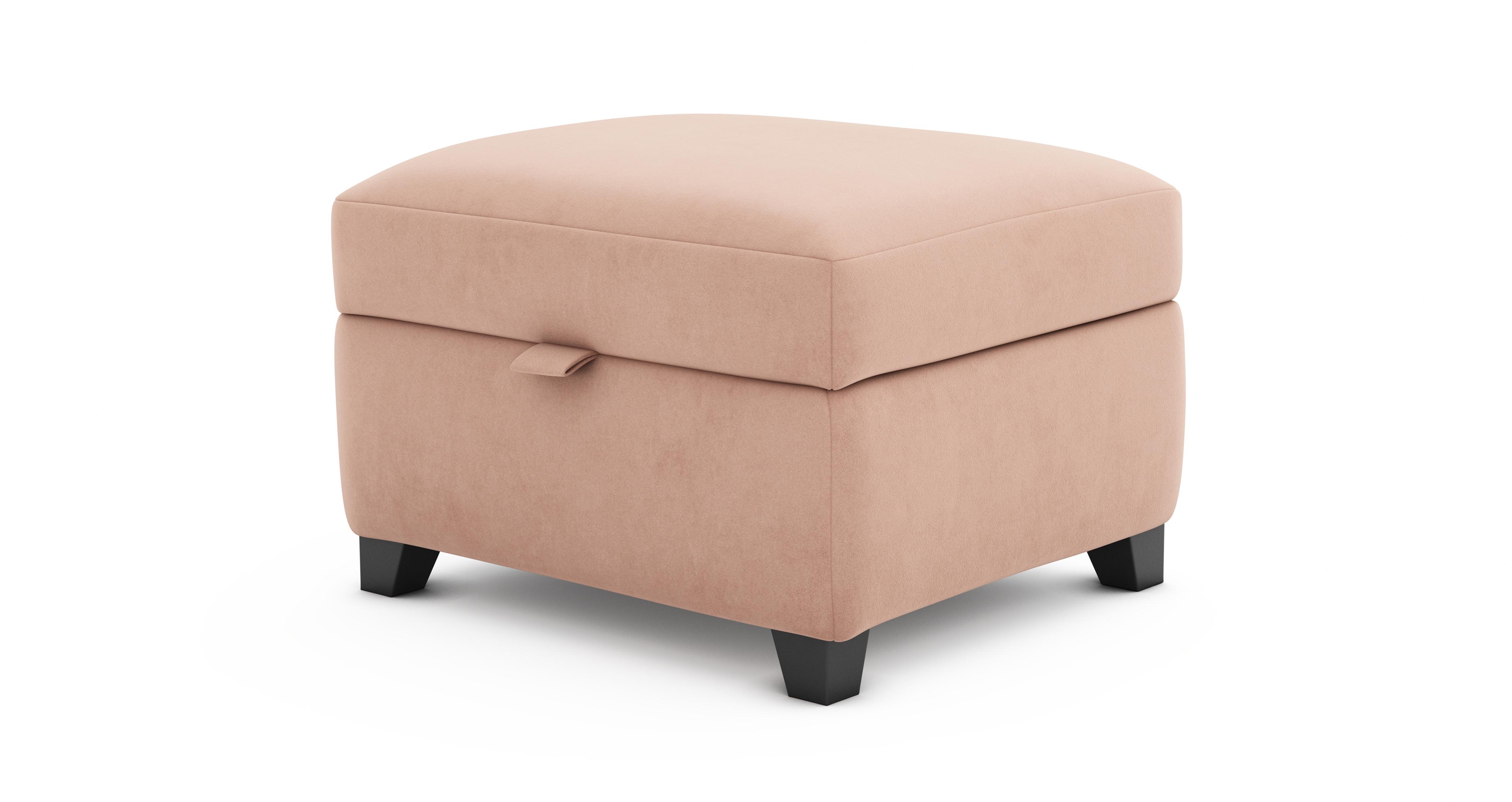 Brompton Velvet Small Storage Footstool | DFS