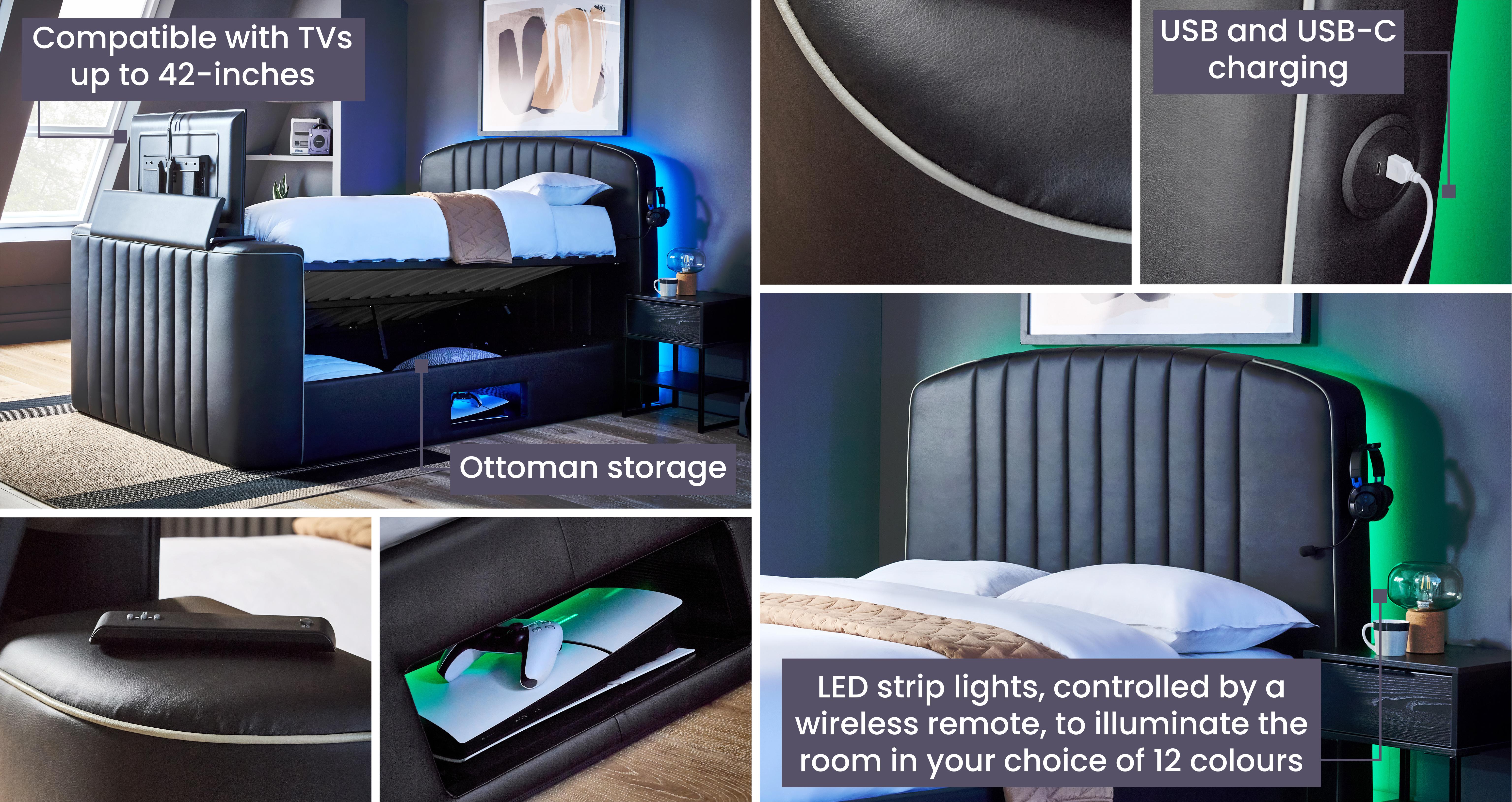 Buster Gaming Double Ottoman Bed | DFS