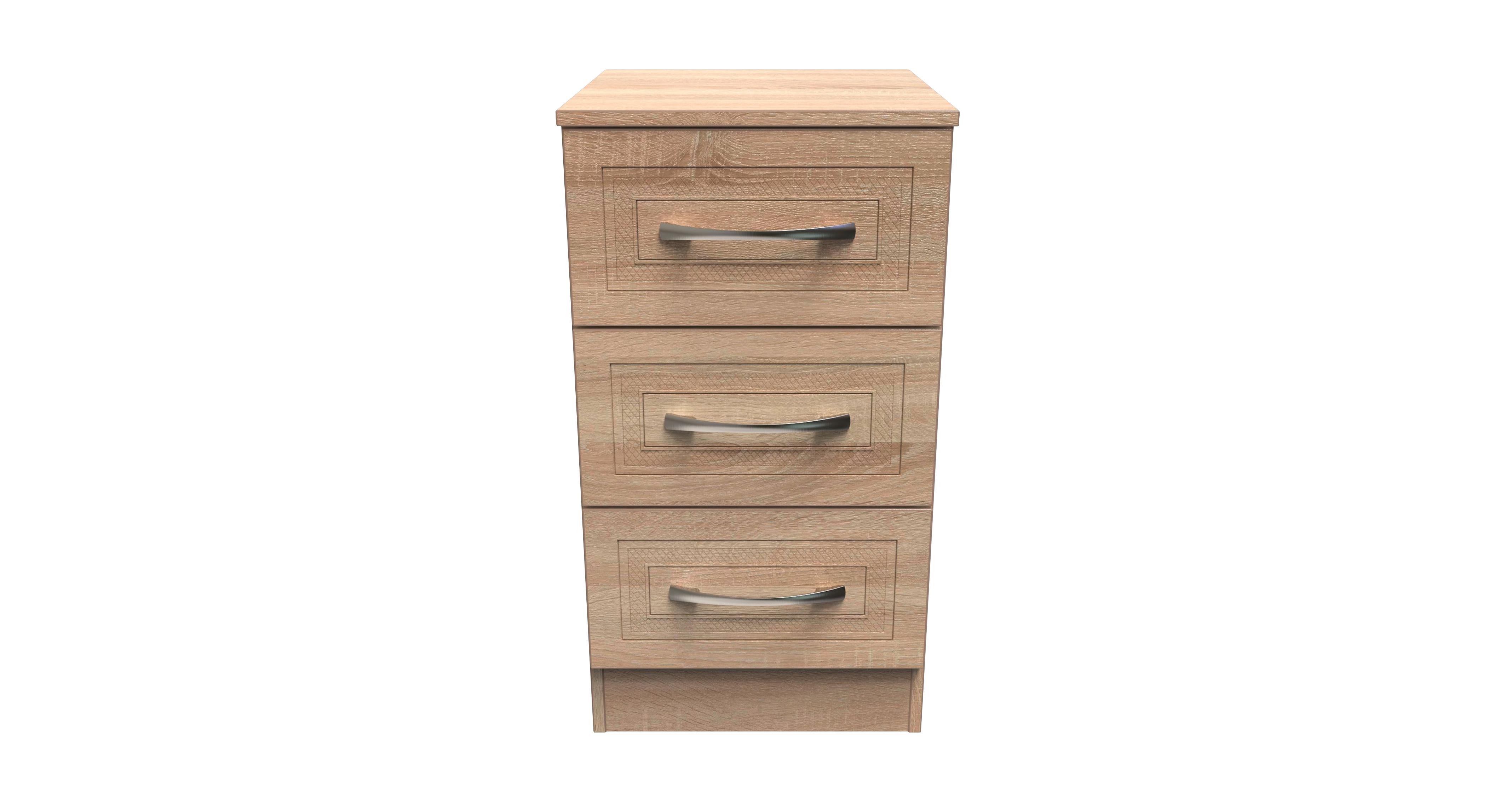 Cabra 3 Drawer Bedside Table | DFS