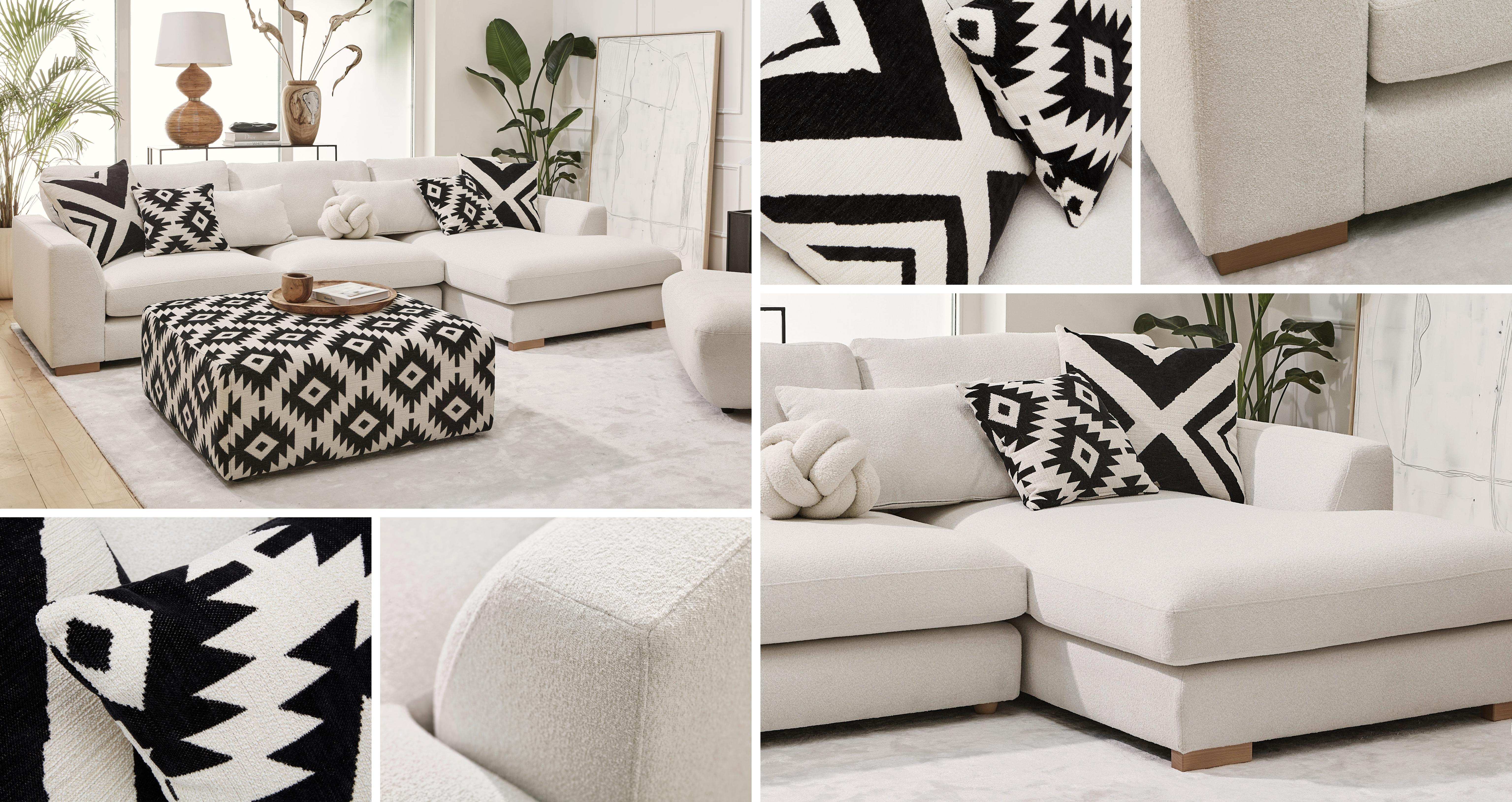 Calix Right Hand Facing Large Chaise End Sofa | DFS