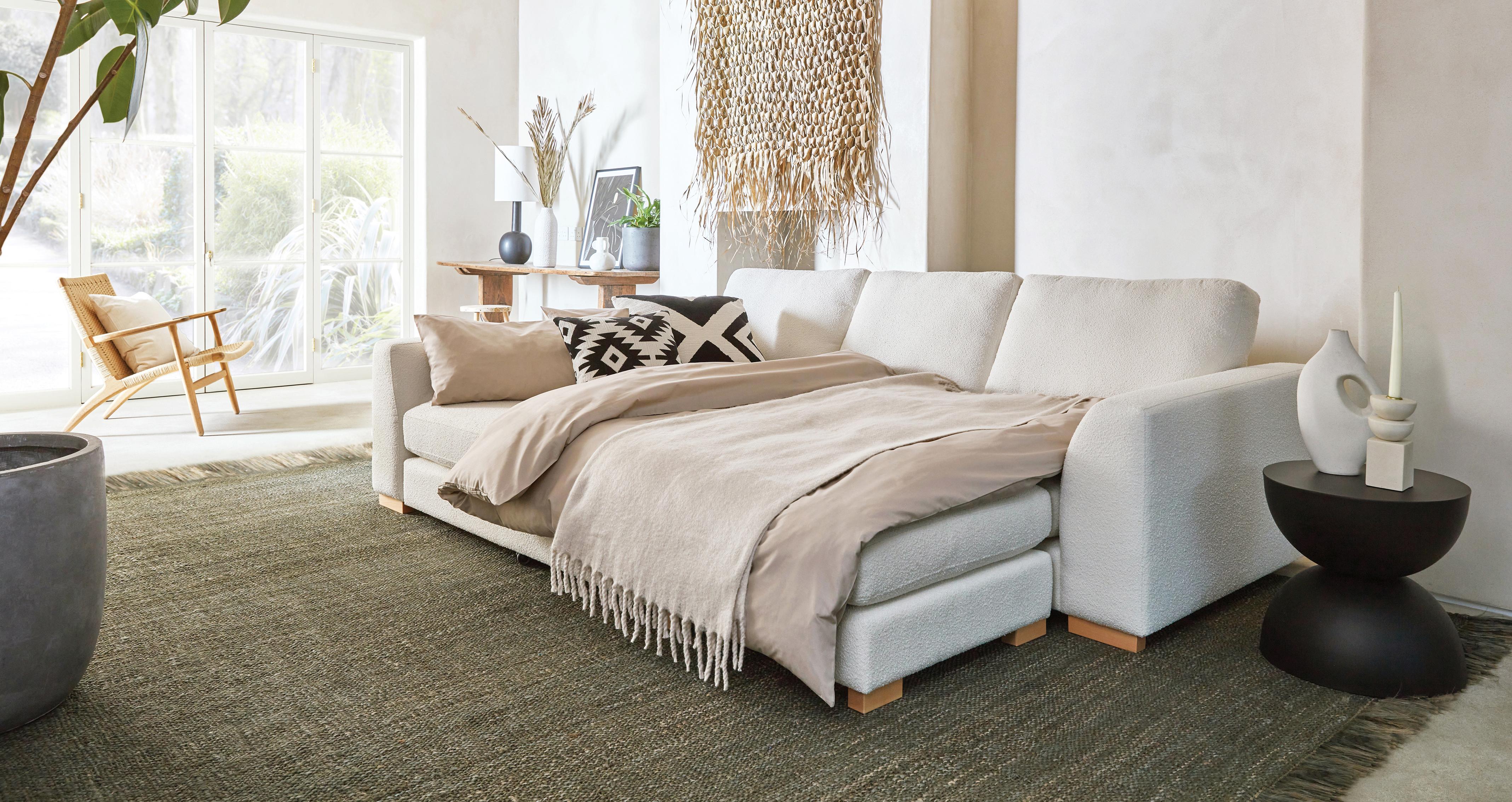 Calix Left Hand Facing 3 Piece Swivel Sofa Bed Chaise | DFS