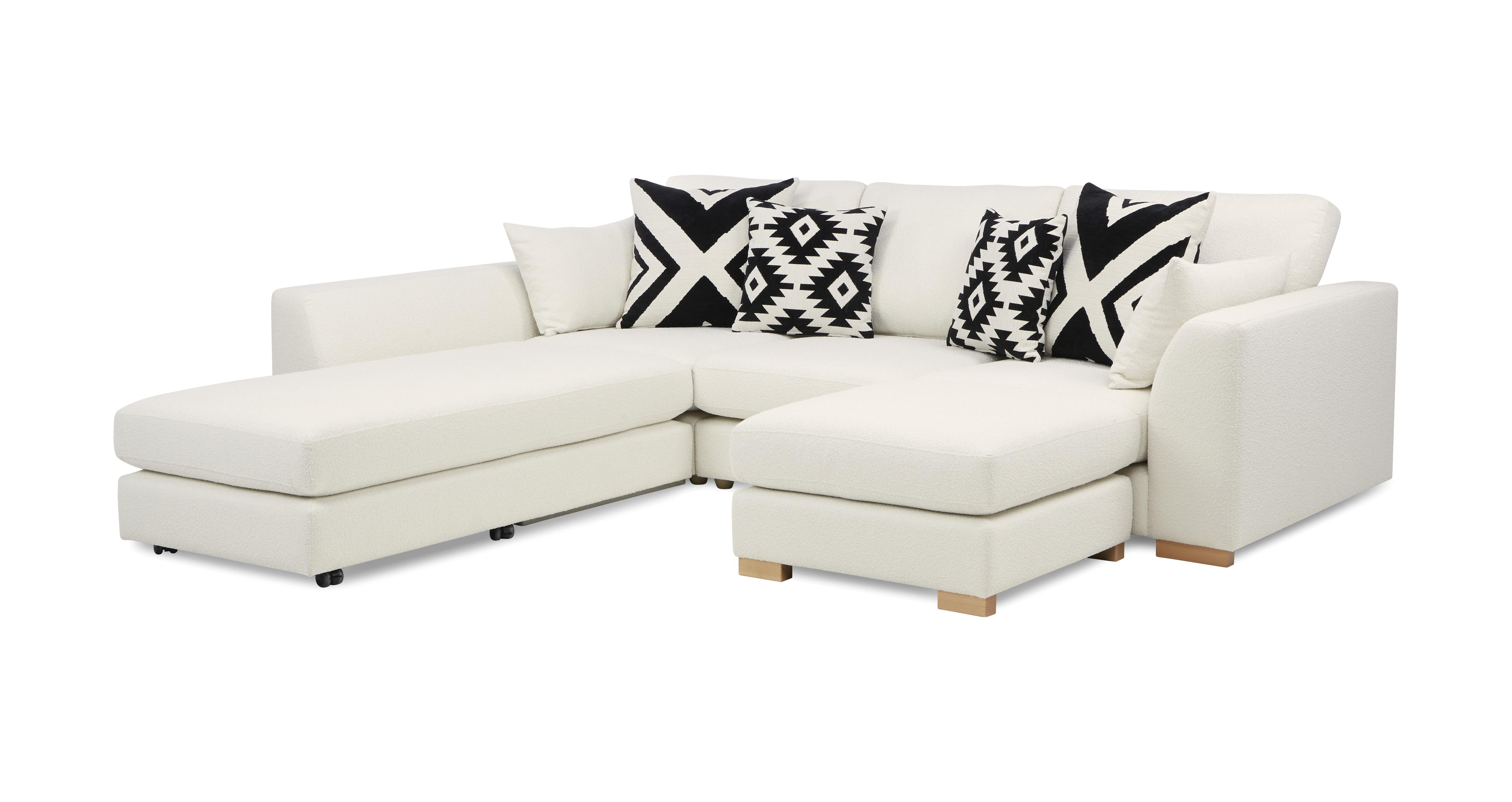 Calix Left Hand Facing 3 Piece Swivel Sofa Bed Chaise | DFS