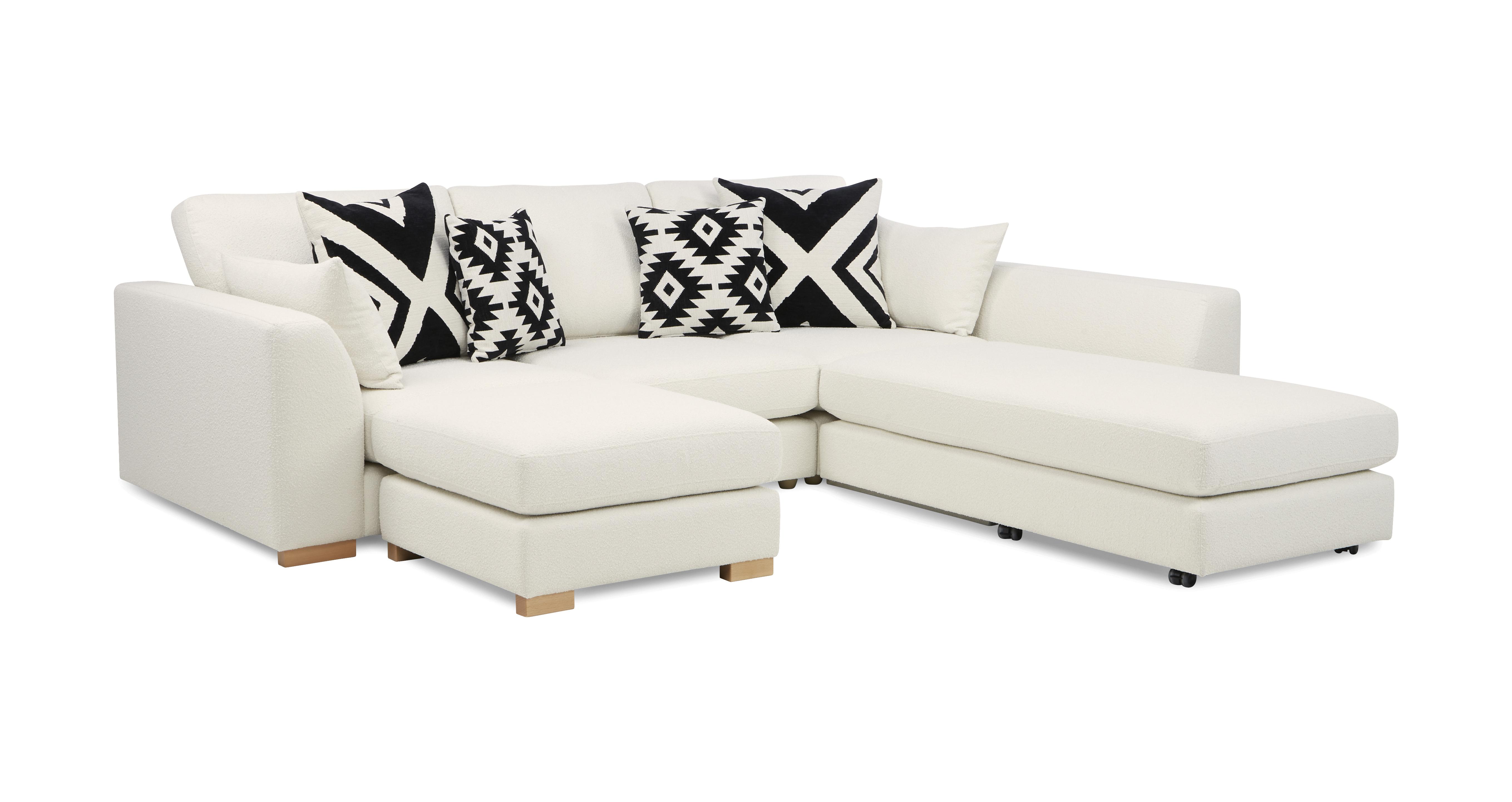 Calix Right Hand Facing 3 Piece Swivel Sofa Bed Chaise | DFS
