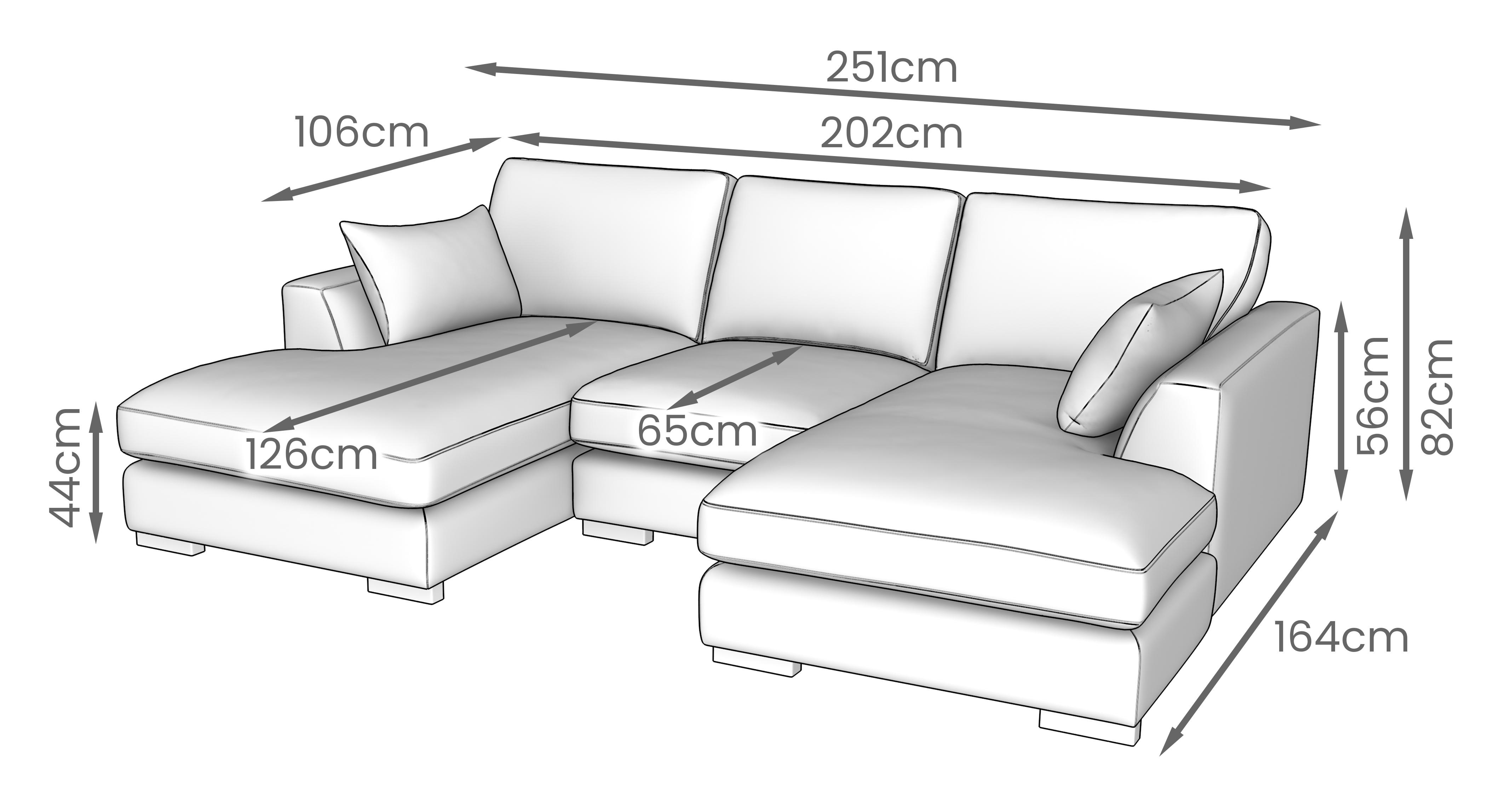 Calix Small Double Ended Chaise Sofa | DFS