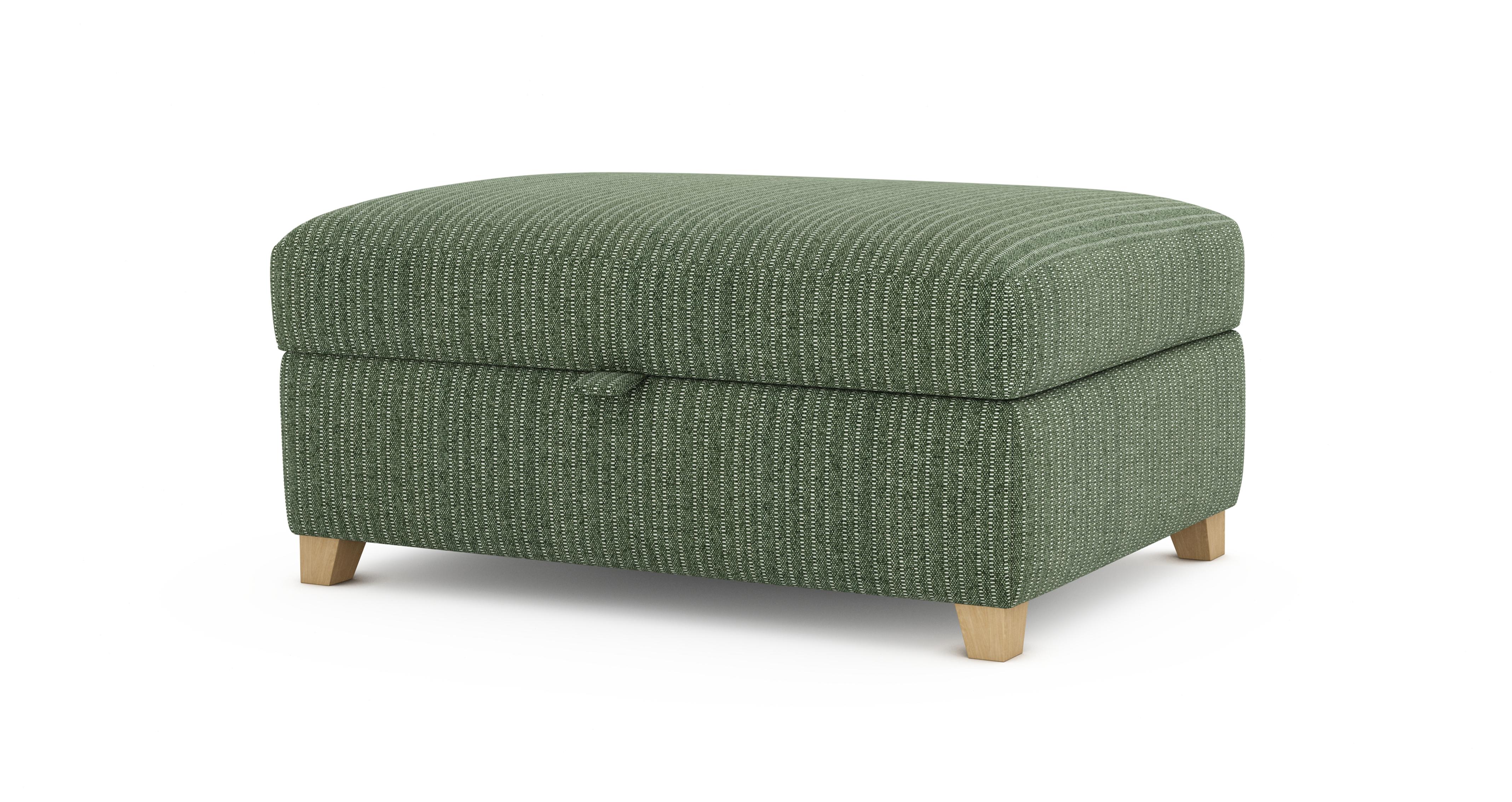 Carlisle Fine Stripe Large Storage Footstool | DFS