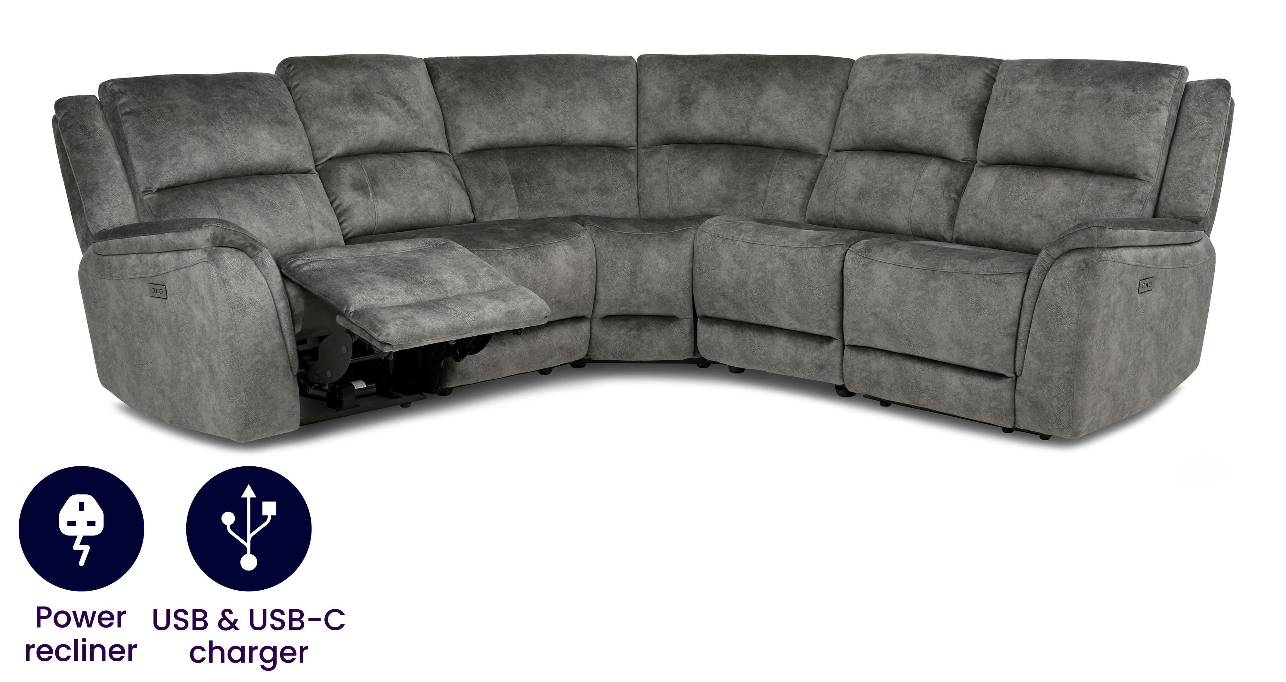 Declan 2 Corner 2 Power Recliner | DFS