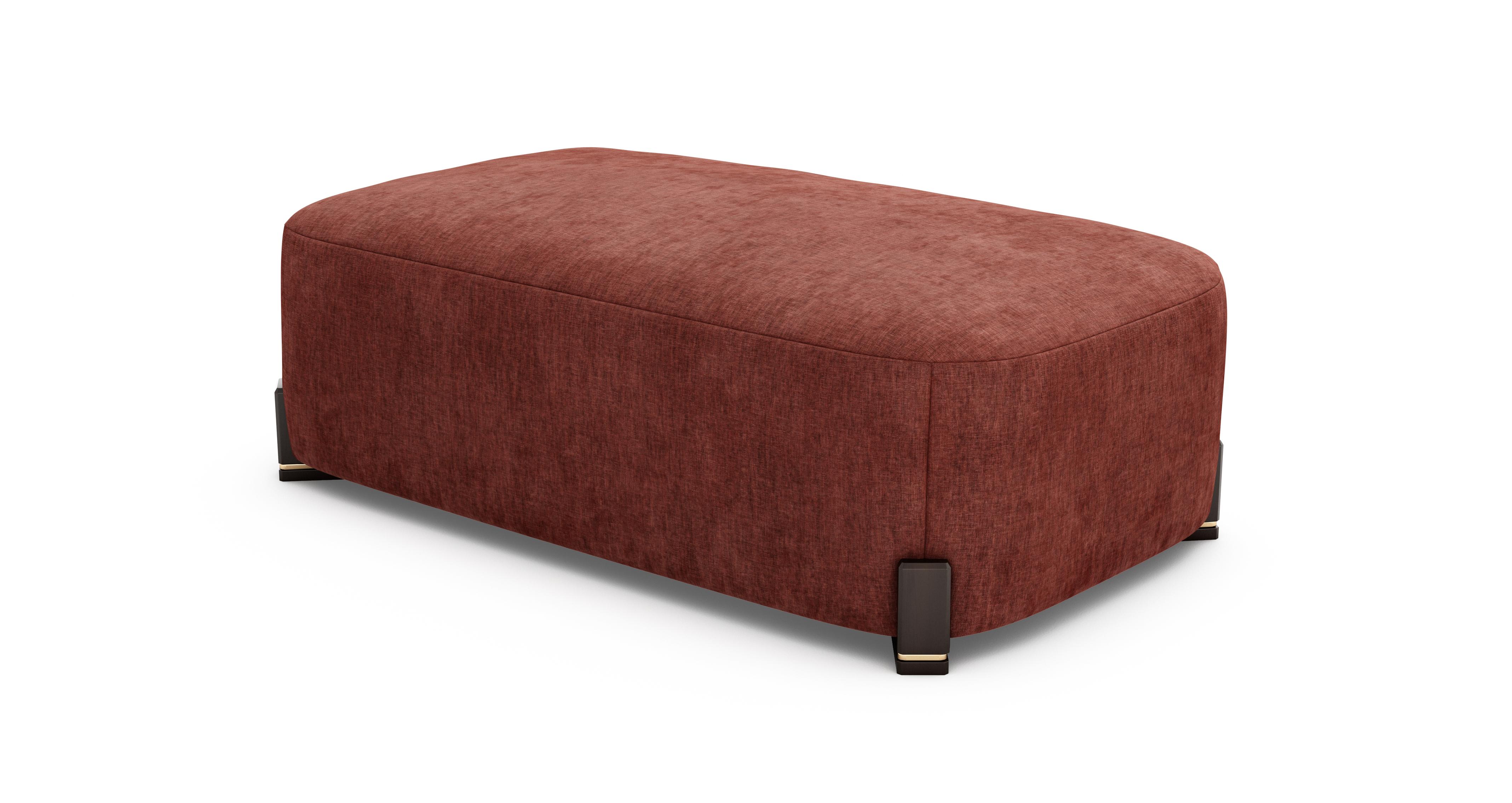 Dukes Chenille Regent Rectangular Footstool | DFS