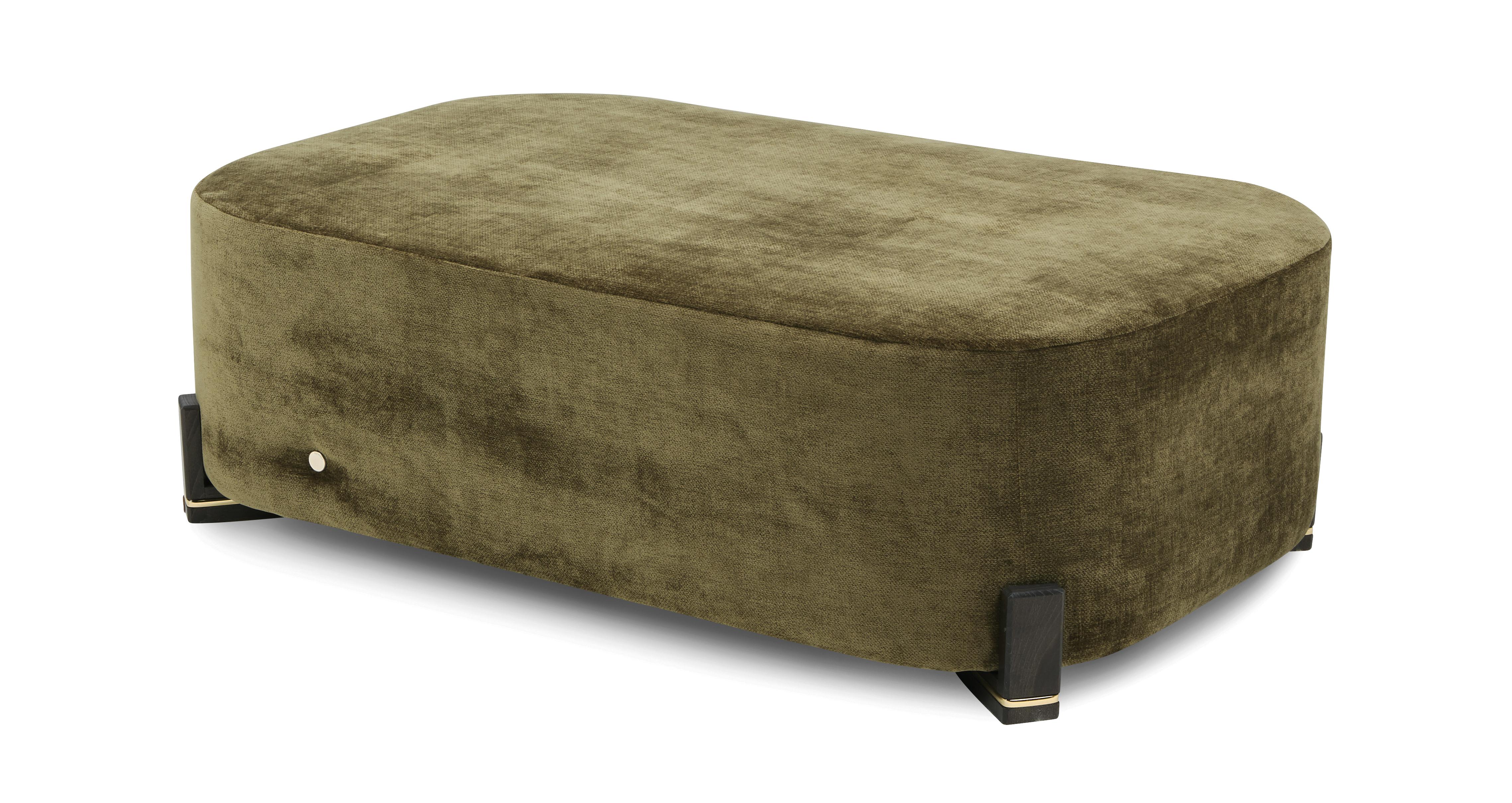 Dukes Chenille Victoria Rectangular Footstool | DFS