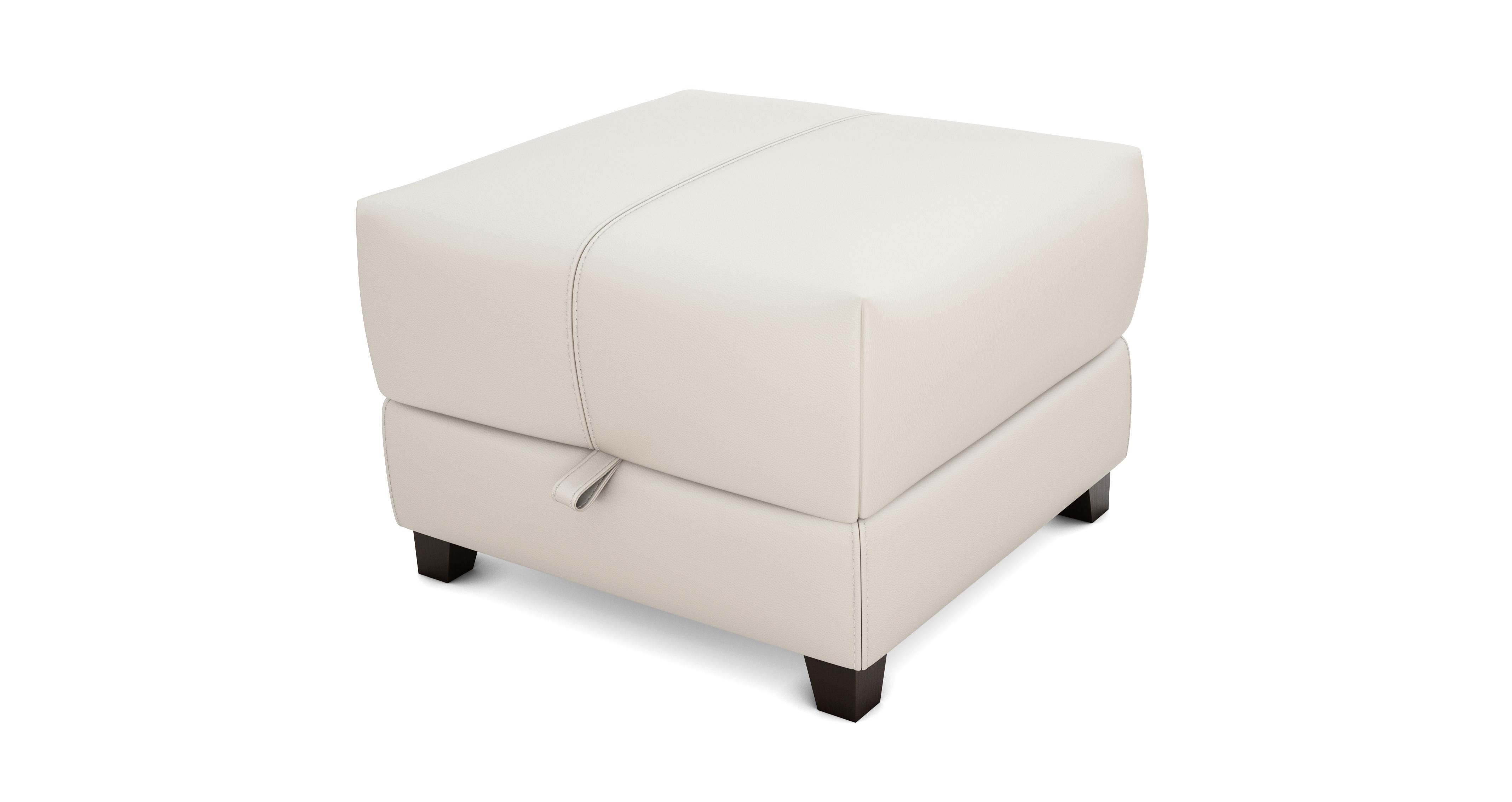 Dukes Leather Small Storage Footstool | DFS