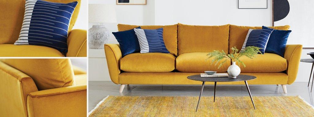 Edinburgh Velvet 2 Seater Sofa Grand Designs Velvet | DFS