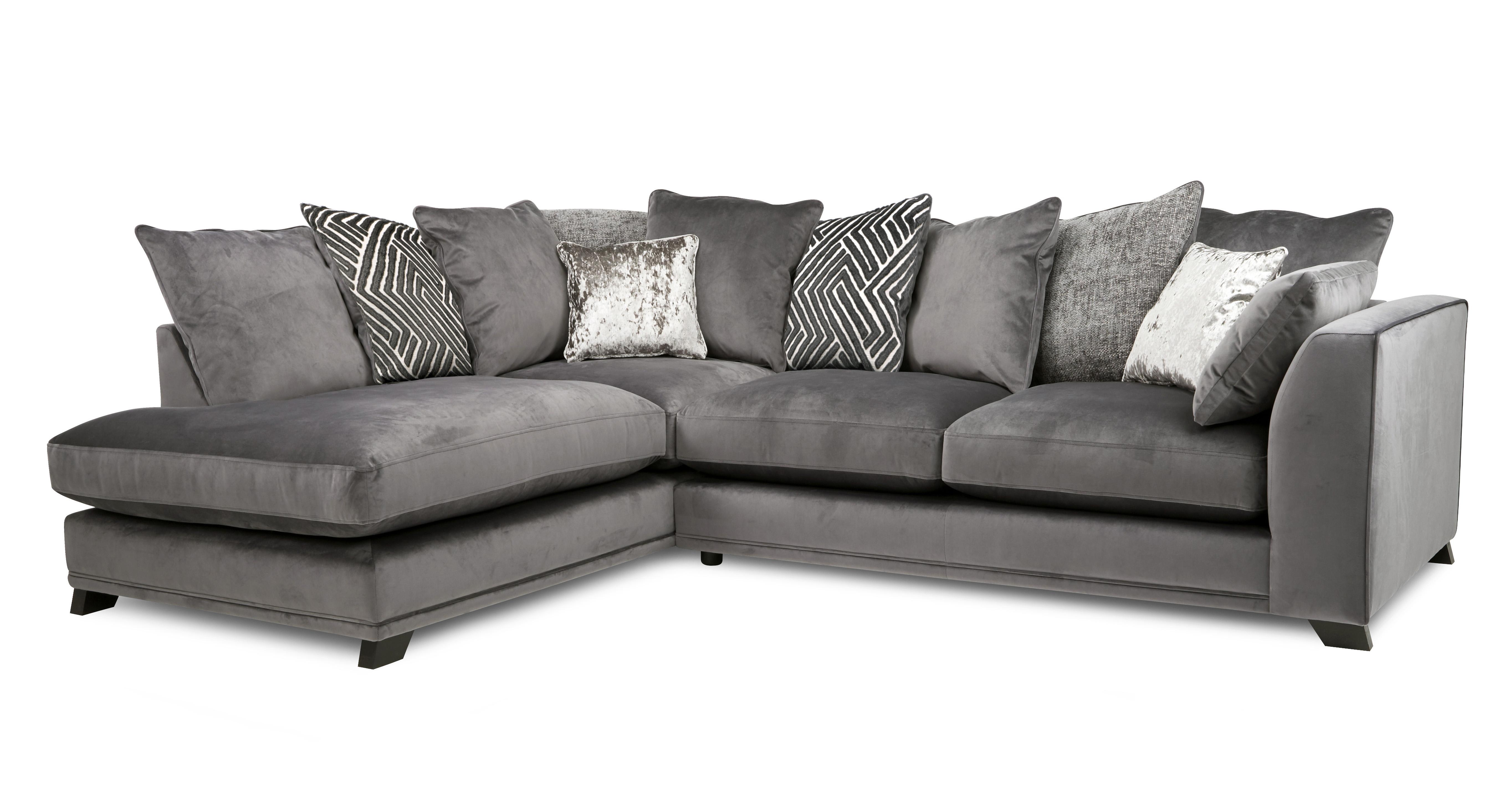 Emelia Pillow Back Right Hand Facing Arm 3 Seat Corner Sofa | DFS