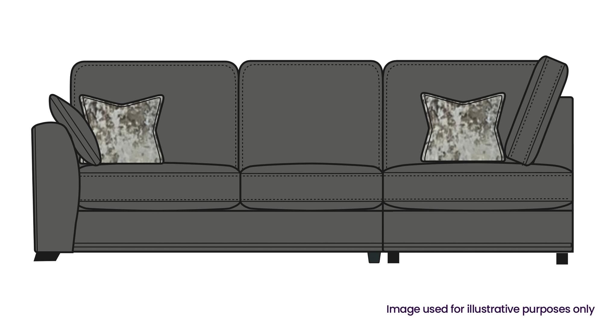 Emelia Formal Back Left Hand Facing Arm 2 Seat Corner Sofa | DFS