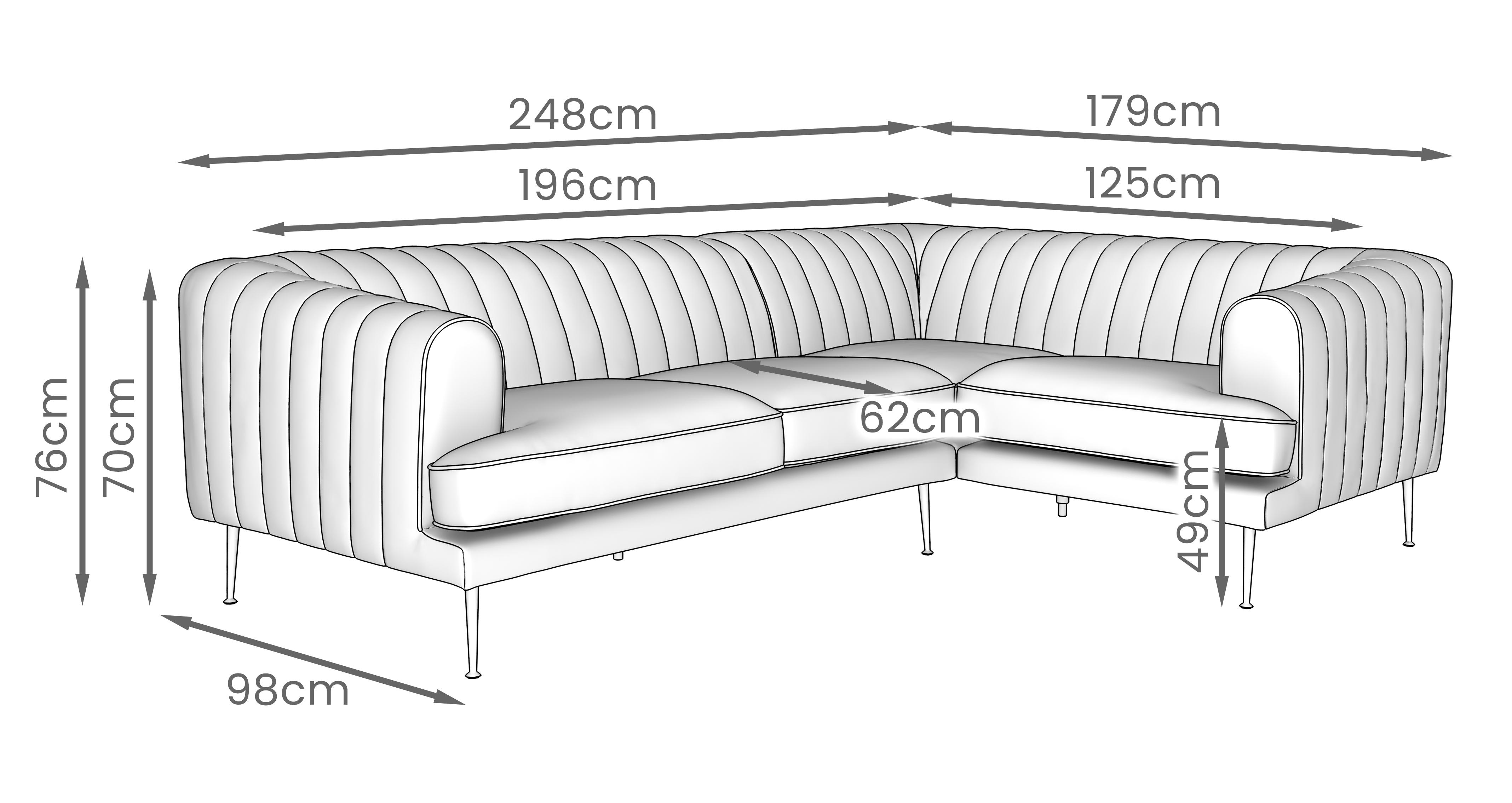 Enchanted Left Hand Facing 2 Seater Corner Sofa | DFS