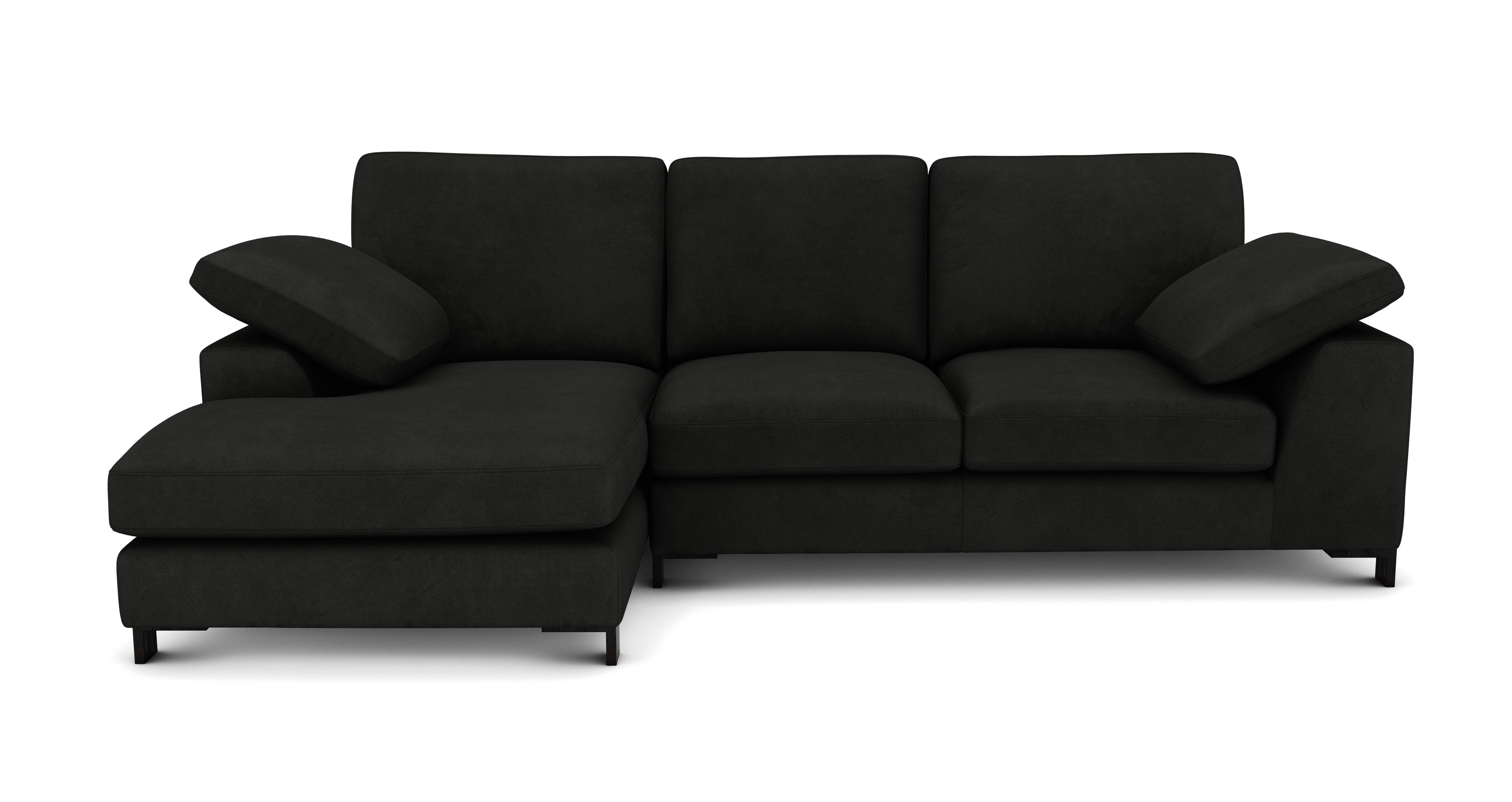 Euphoria Velvet Left Hand Facing Small Chaise End Sofa | DFS