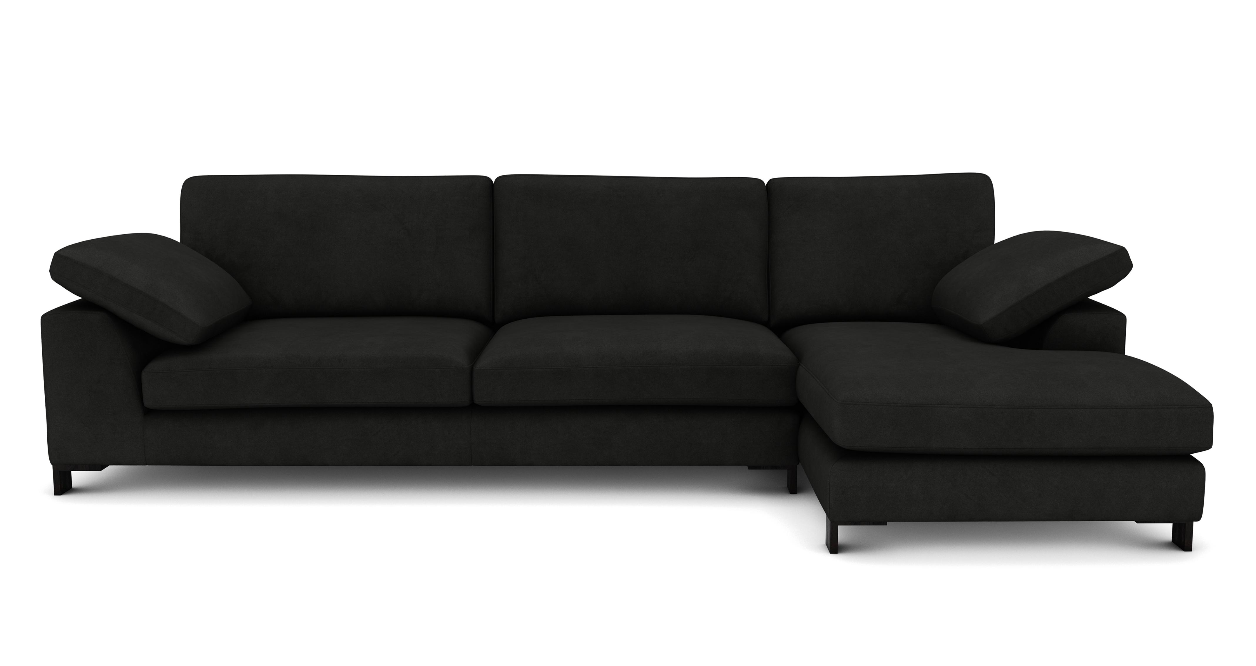 Euphoria Velvet Right Hand Facing Large Chaise End Sofa | DFS