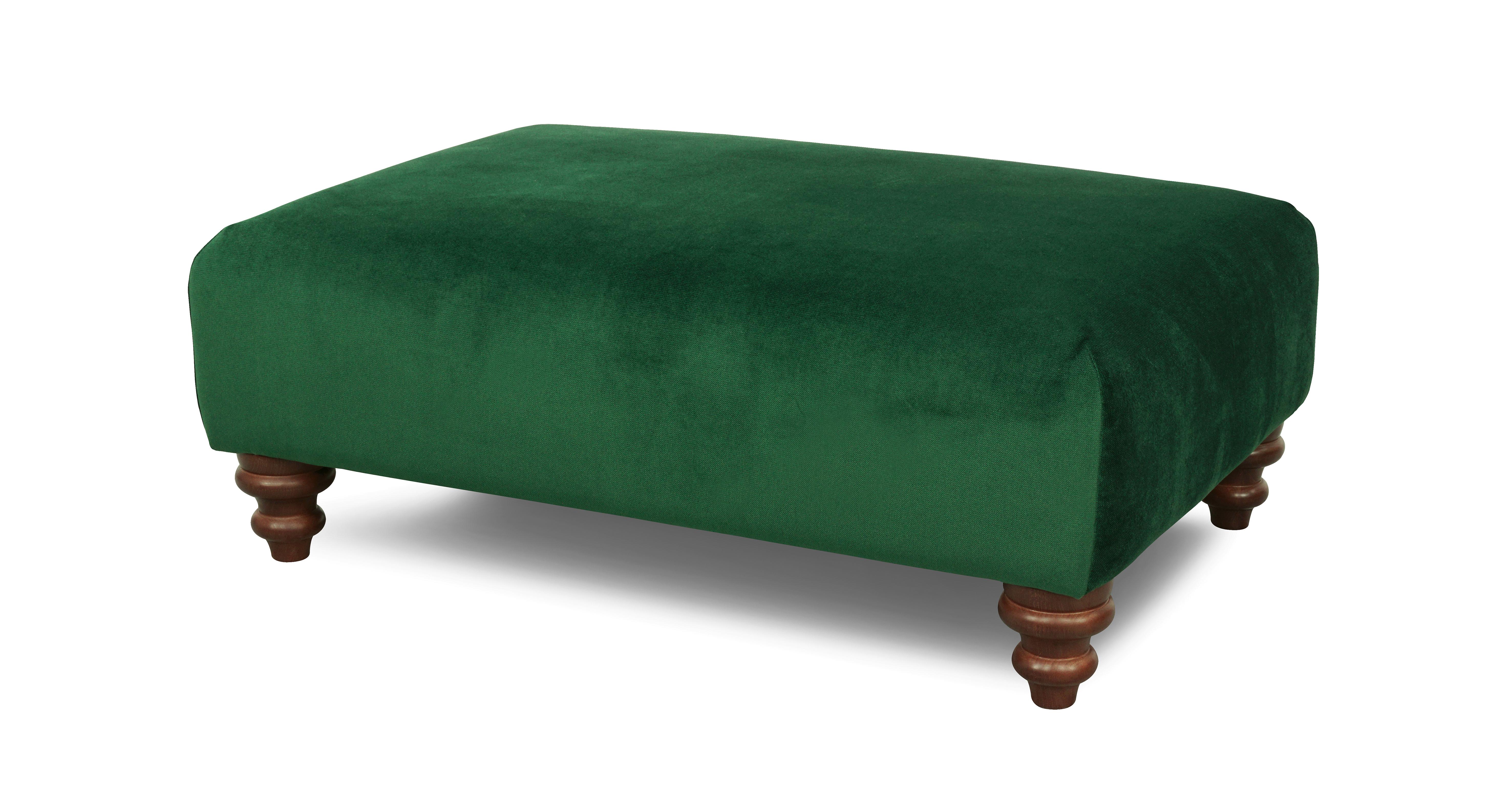 Evelyn Velvet Banquette Footstool | DFS