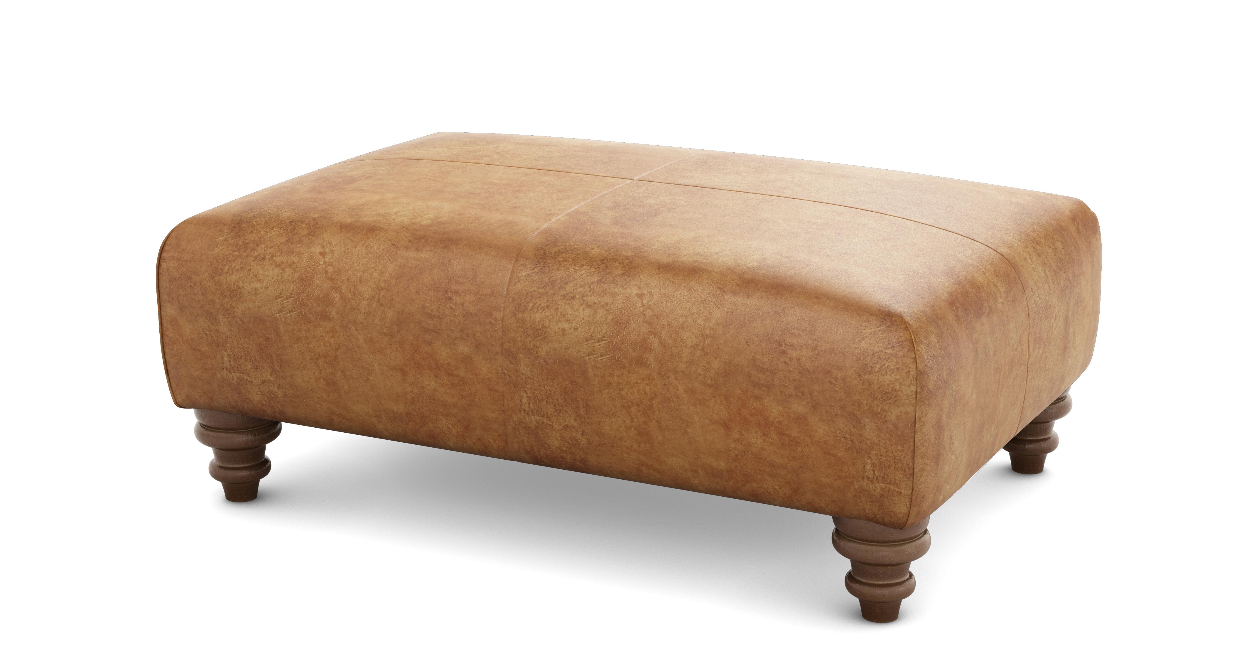Evelyn Leather Banquette Footstool | DFS