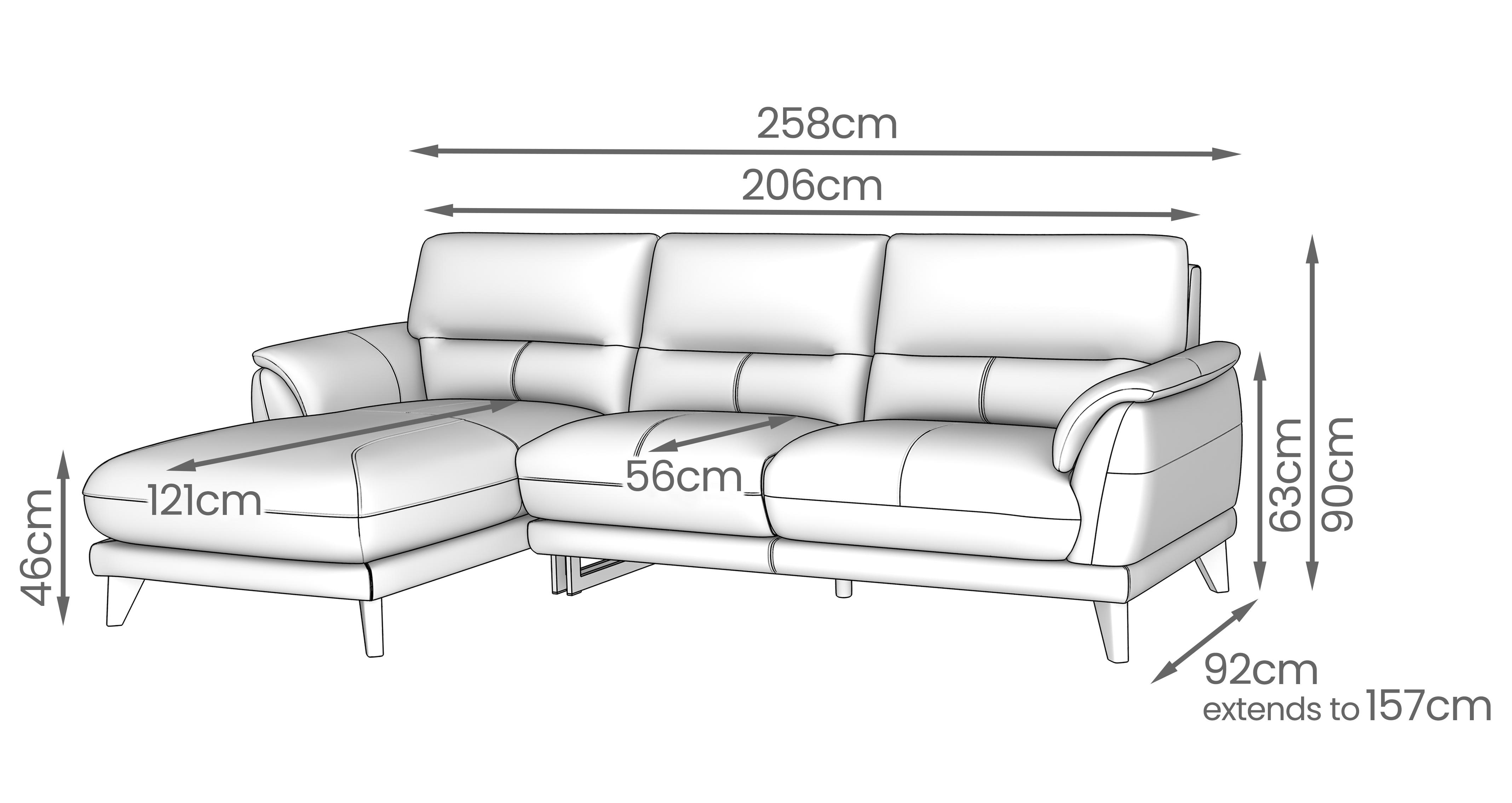 Fargo Left Hand Facing Chaise End Sofa | DFS