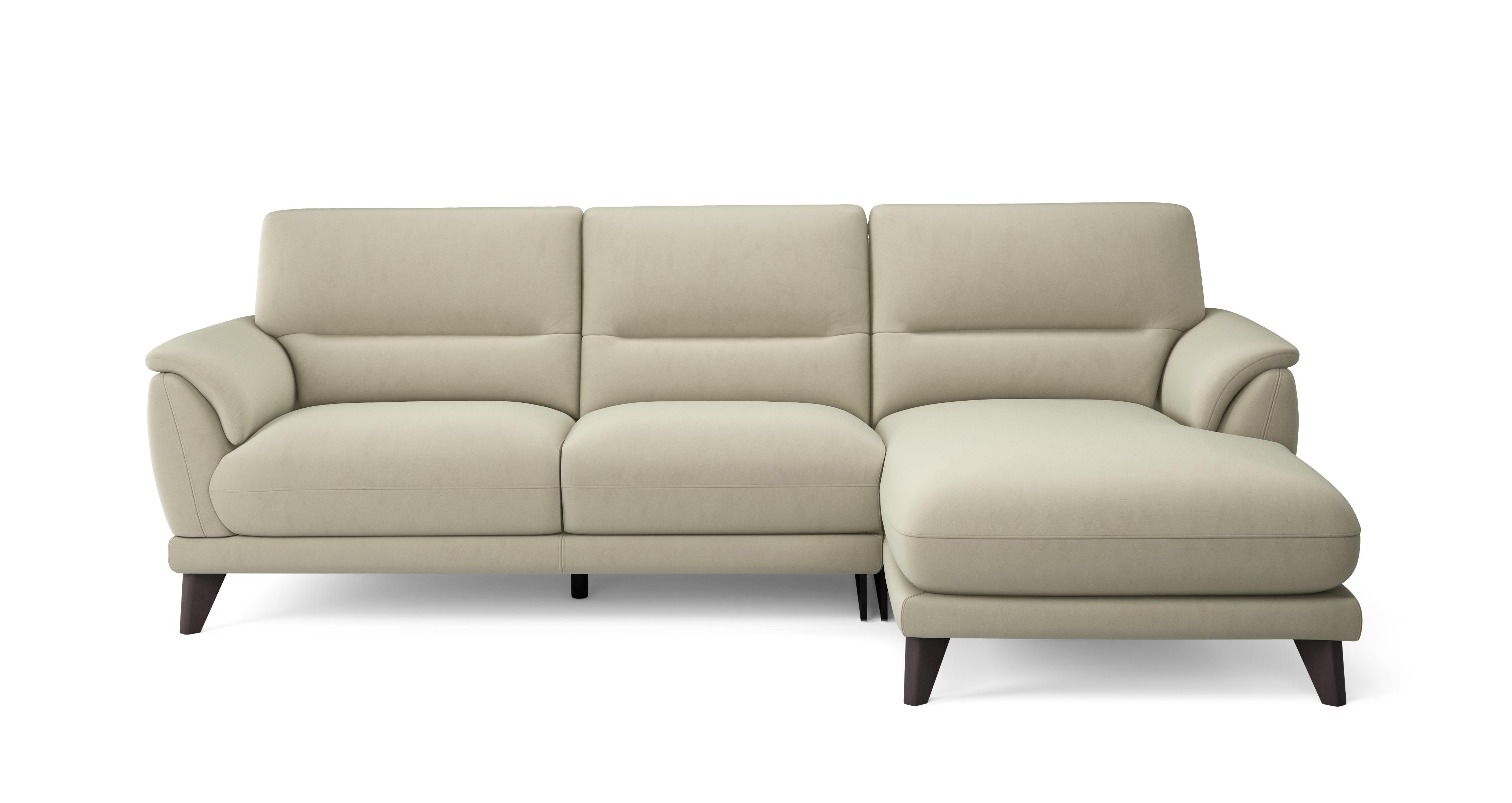 Fargo Velvet Right Hand Facing Chaise End Sofa | DFS