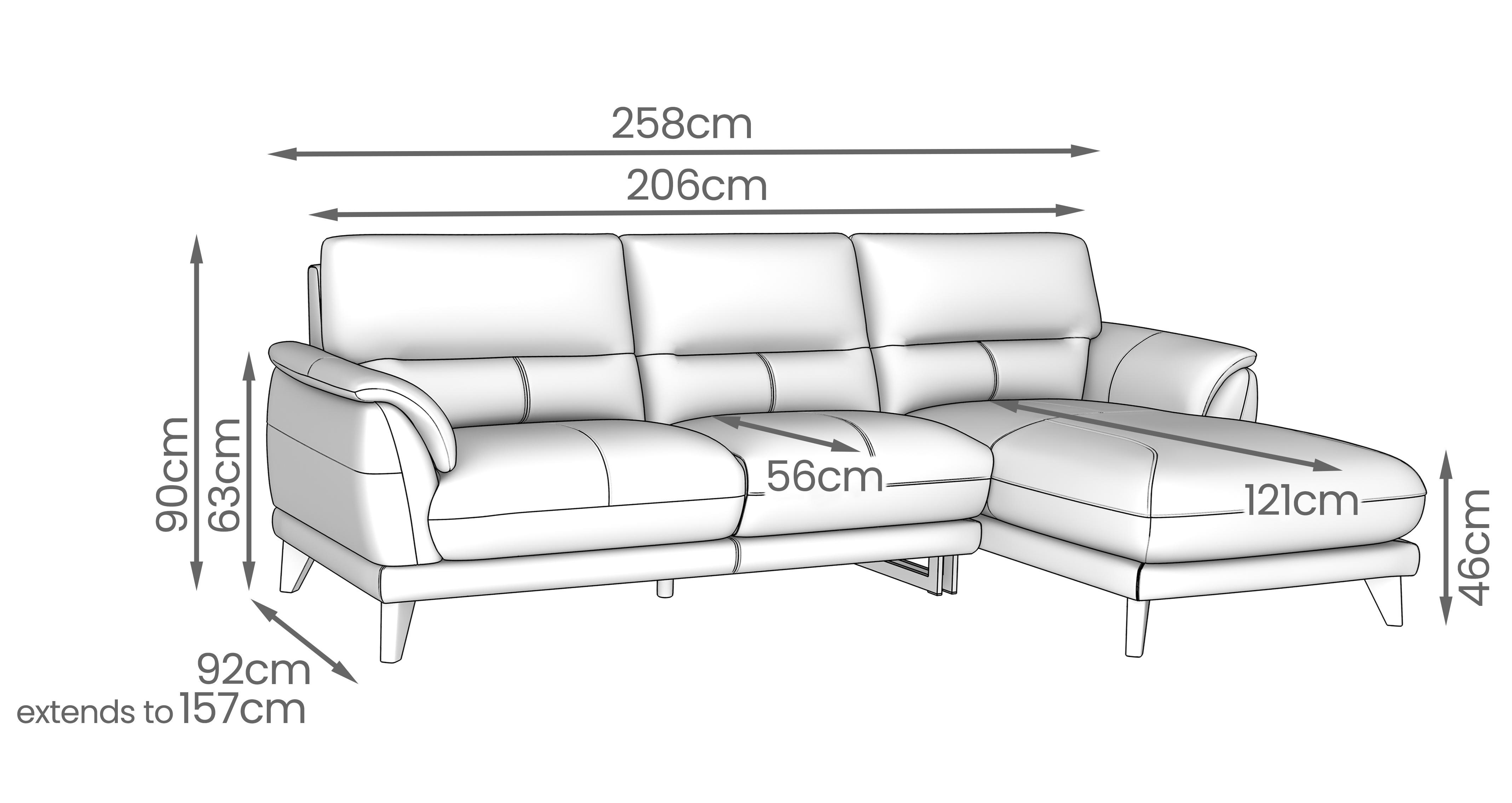 Fargo Right Hand Facing Chaise End Sofa | DFS