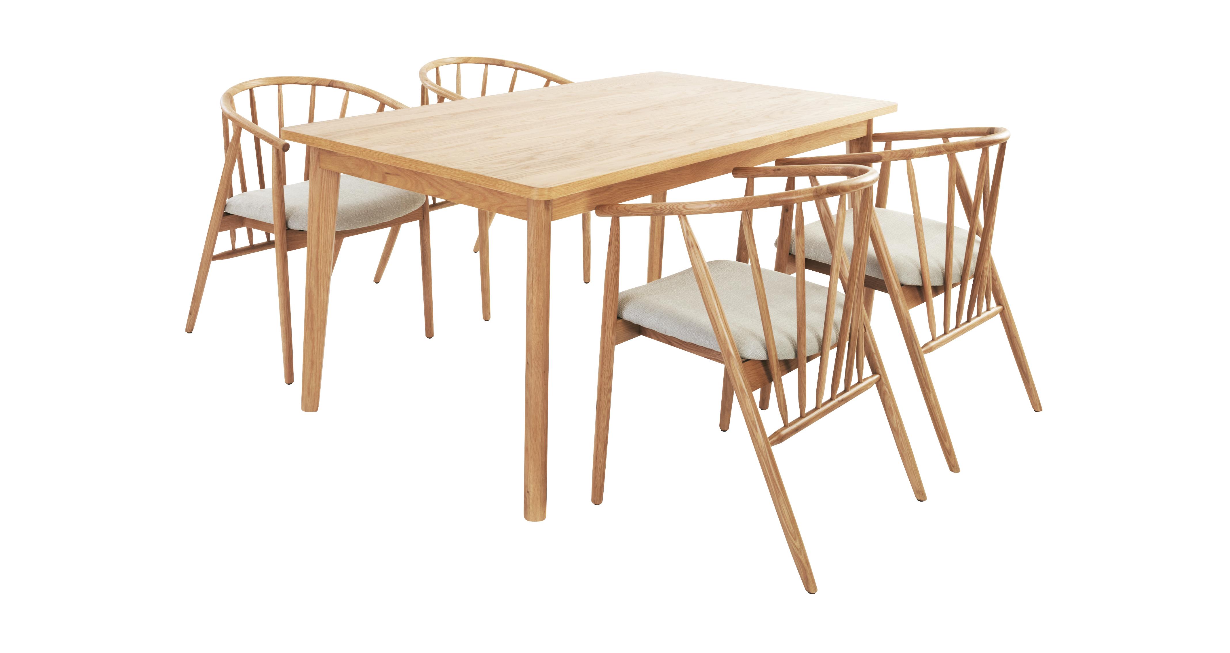 Filip Dining Set 1 Table 4 Chairs | DFS