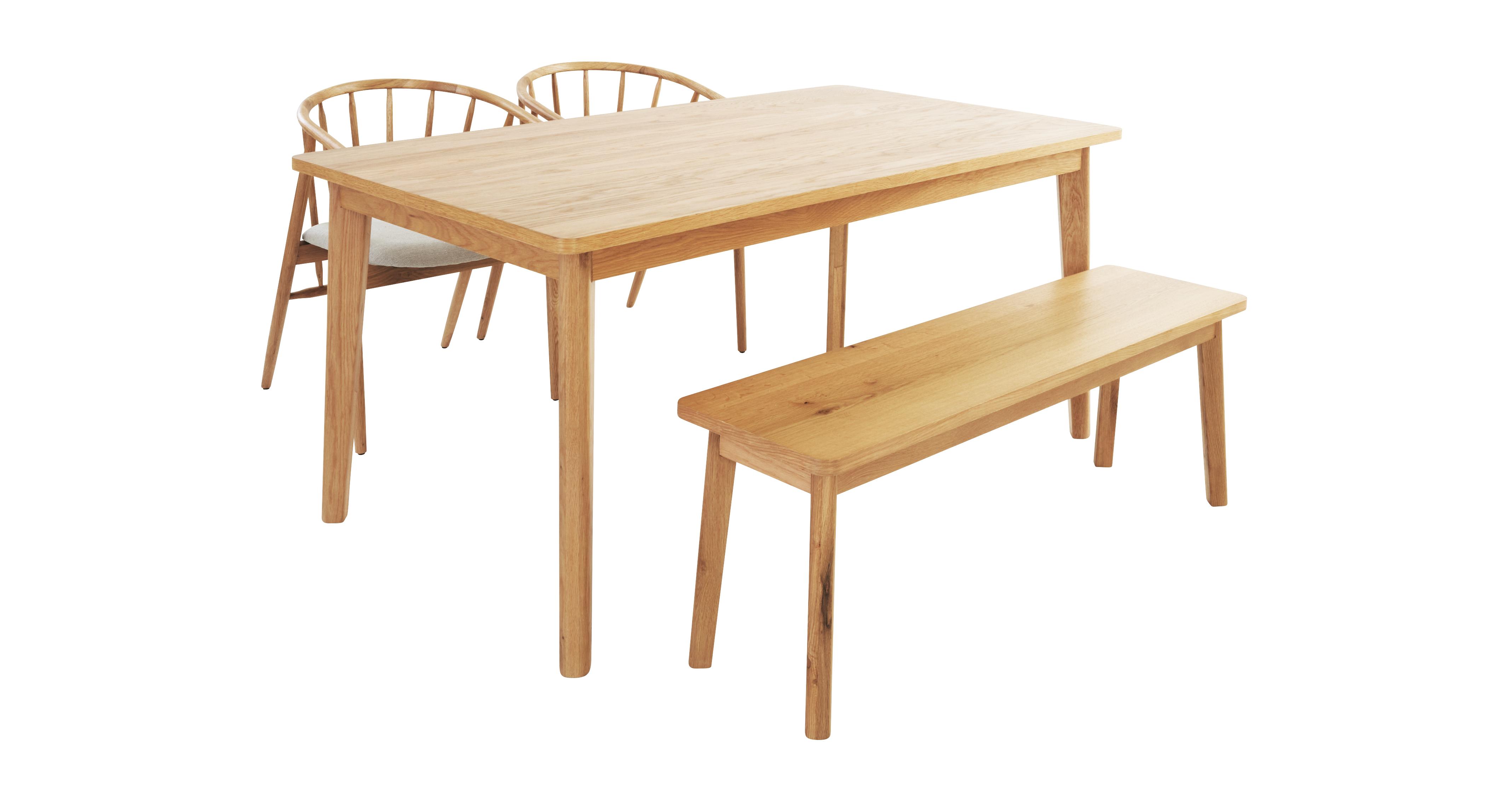 Filip Filip Dining Set 3 Dining Table 2 Chairs 1 Bench | DFS