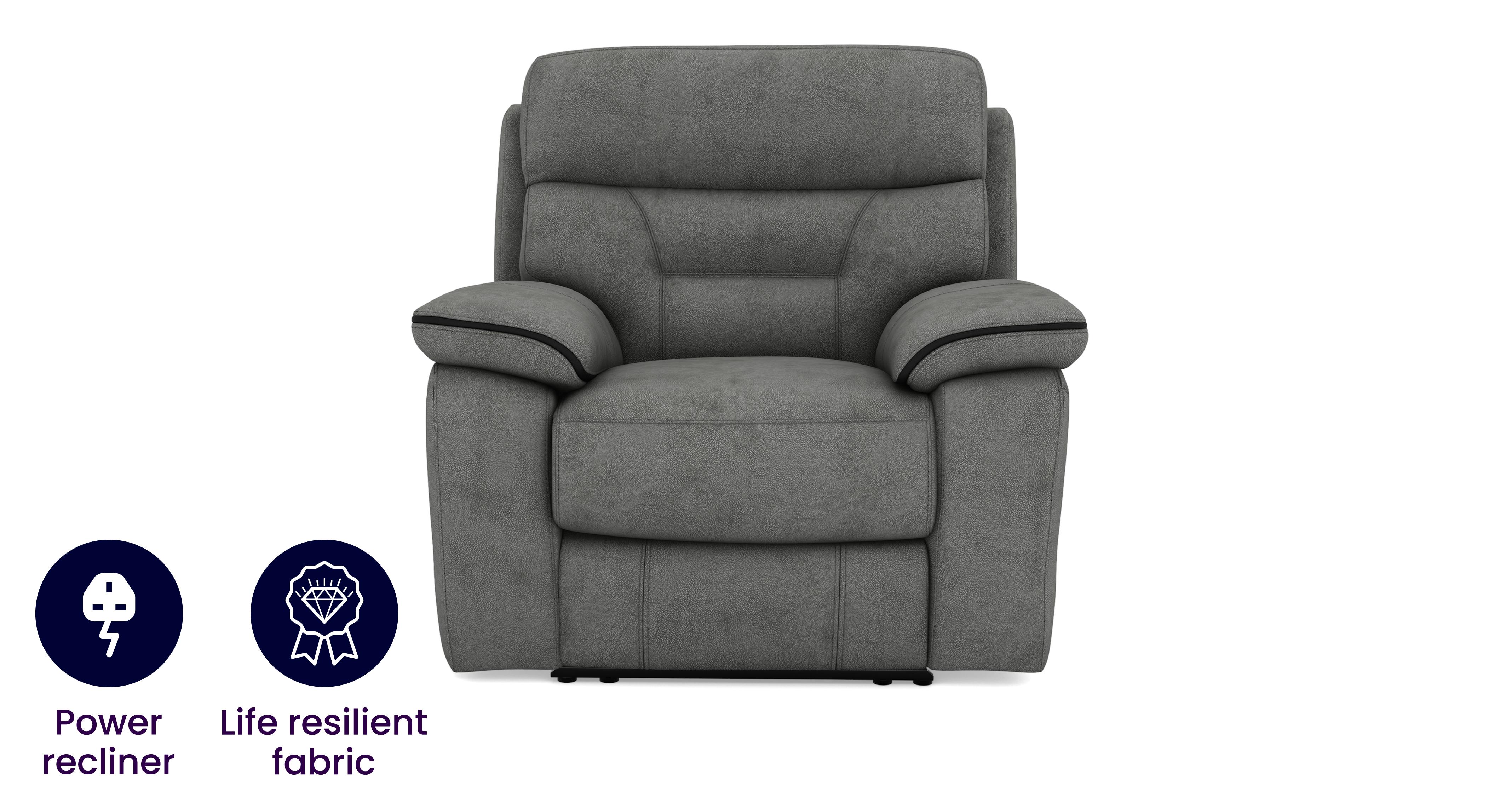 Foster Fabric Power Recliner Chair | DFS