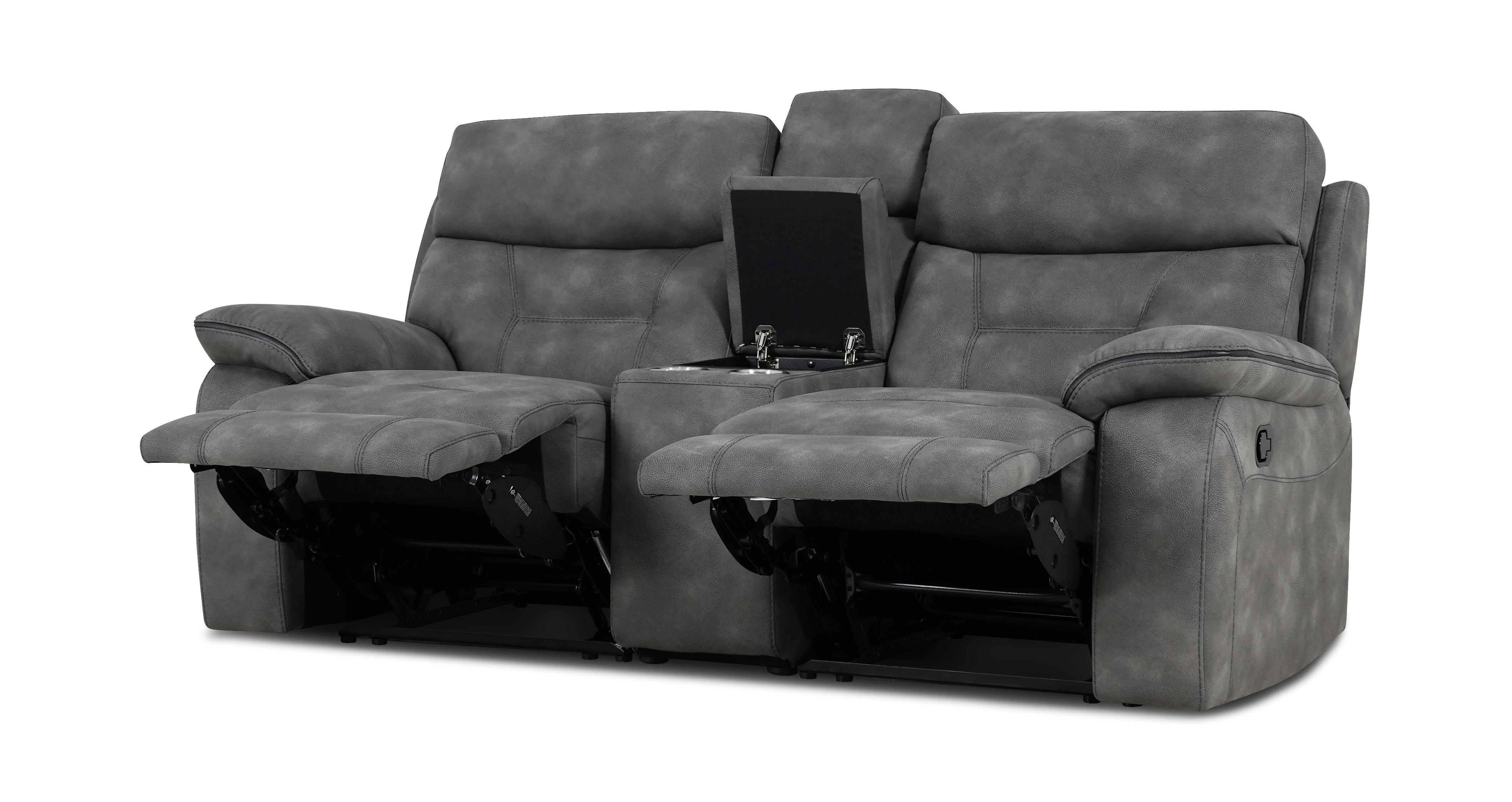 Foster 2 Seat Manual Recliner And Smart Storage Console | DFS