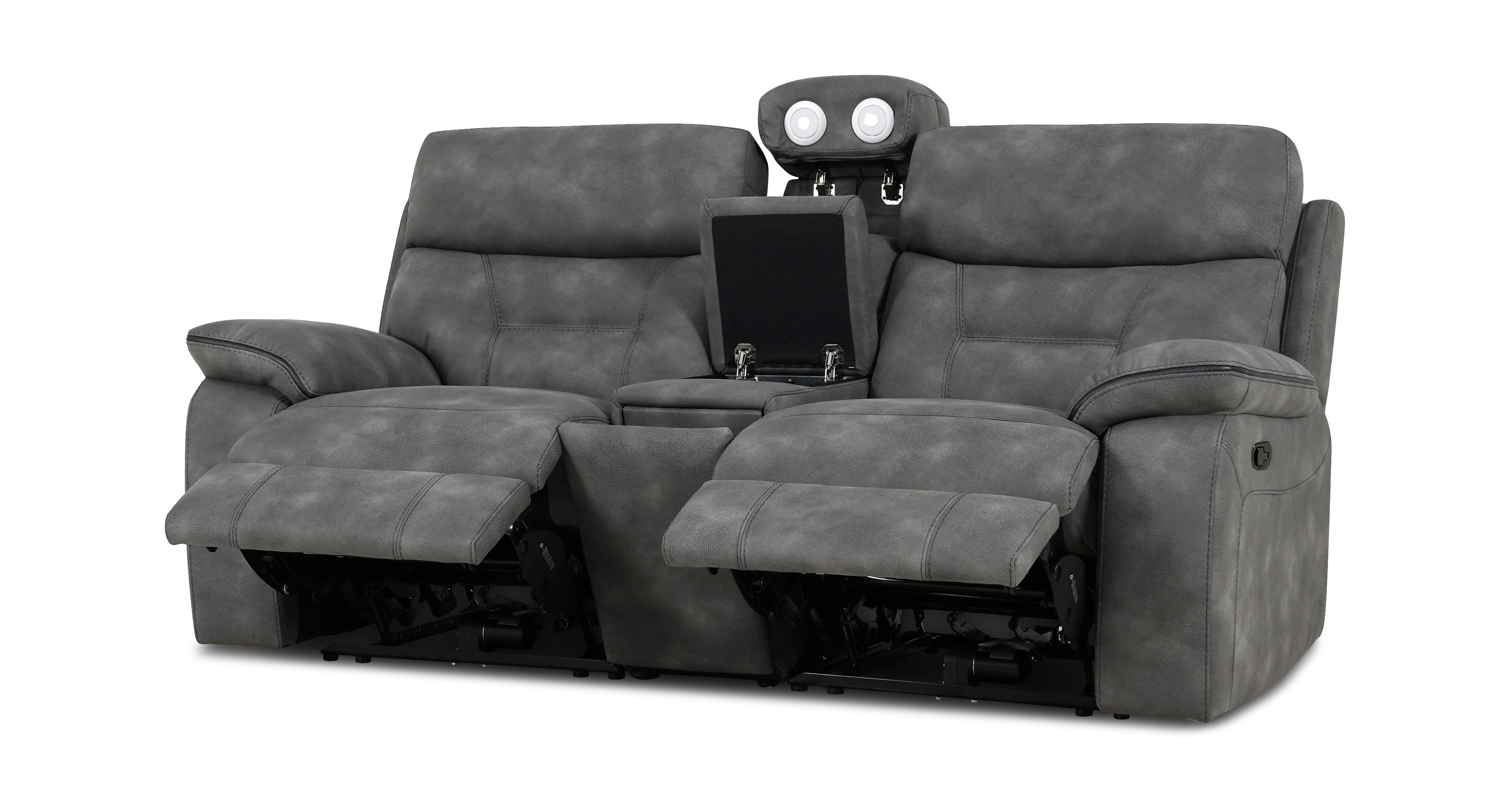 Foster 2 Seat Manual Recliner And Smart Light Console | DFS