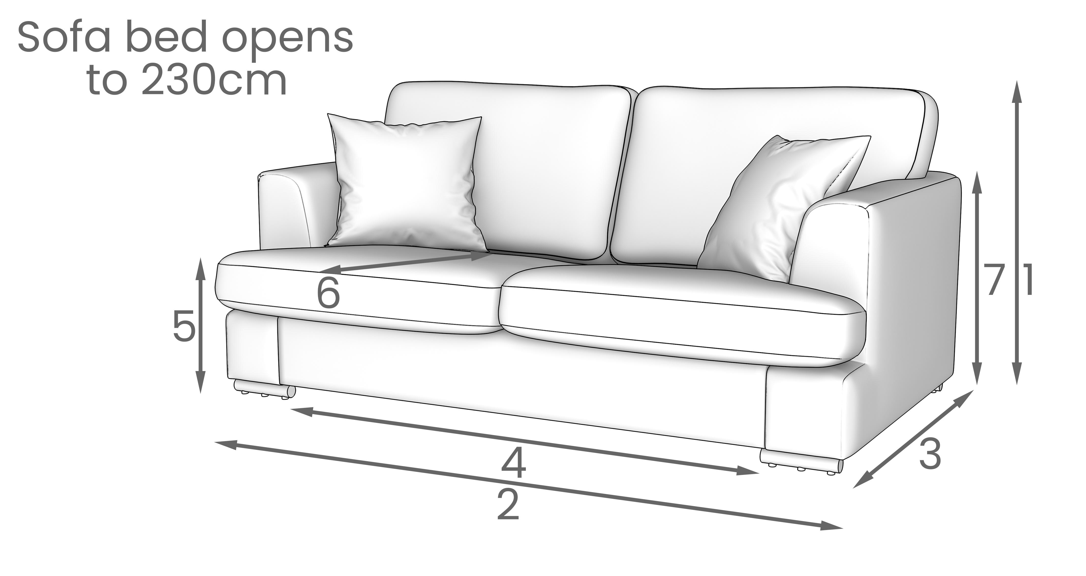 Freya 3 Seater Deluxe Sofa Bed | DFS