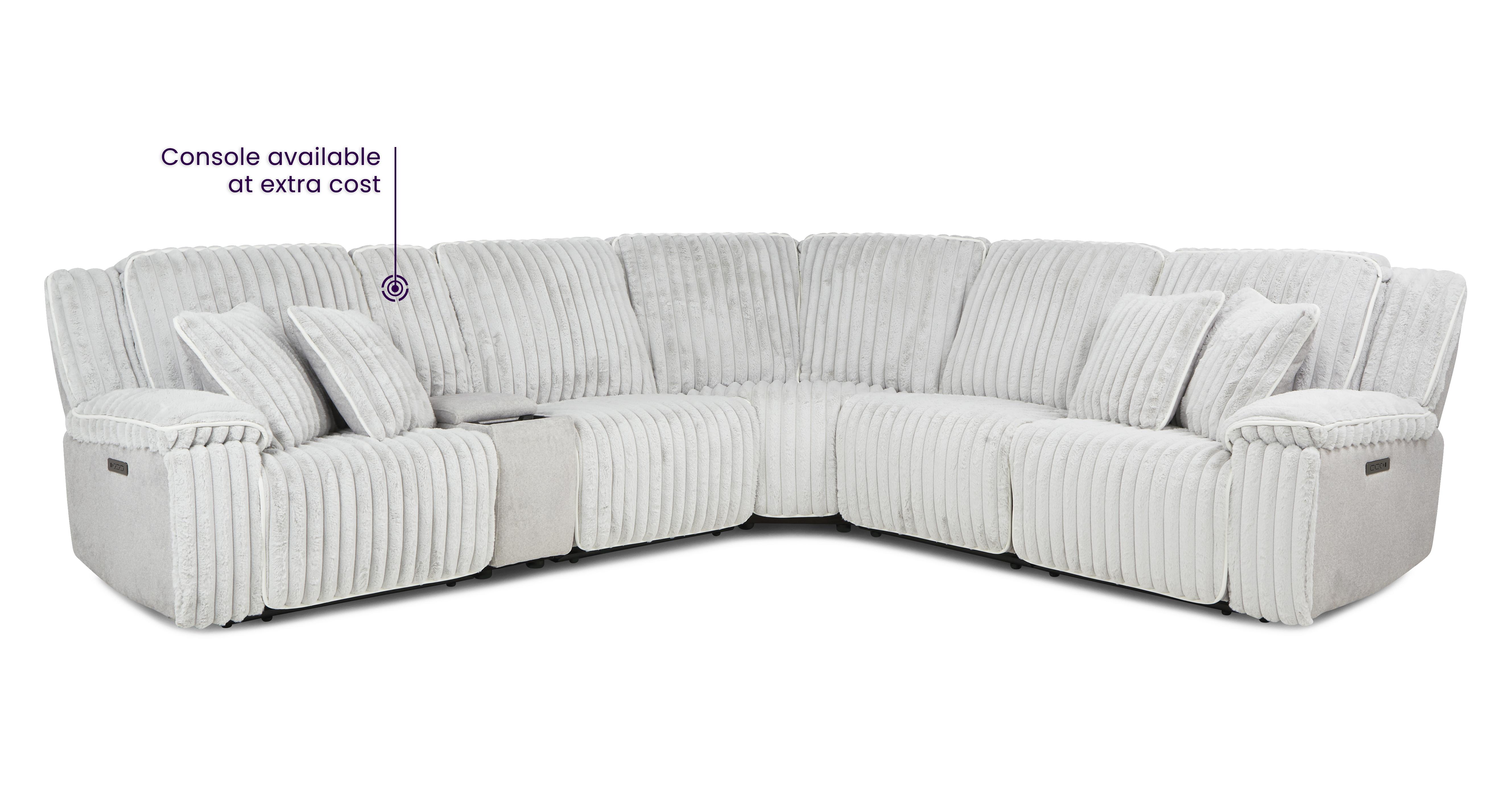 Fuzzy 2 Corner 2 Power Recliner With Power Head | DFS