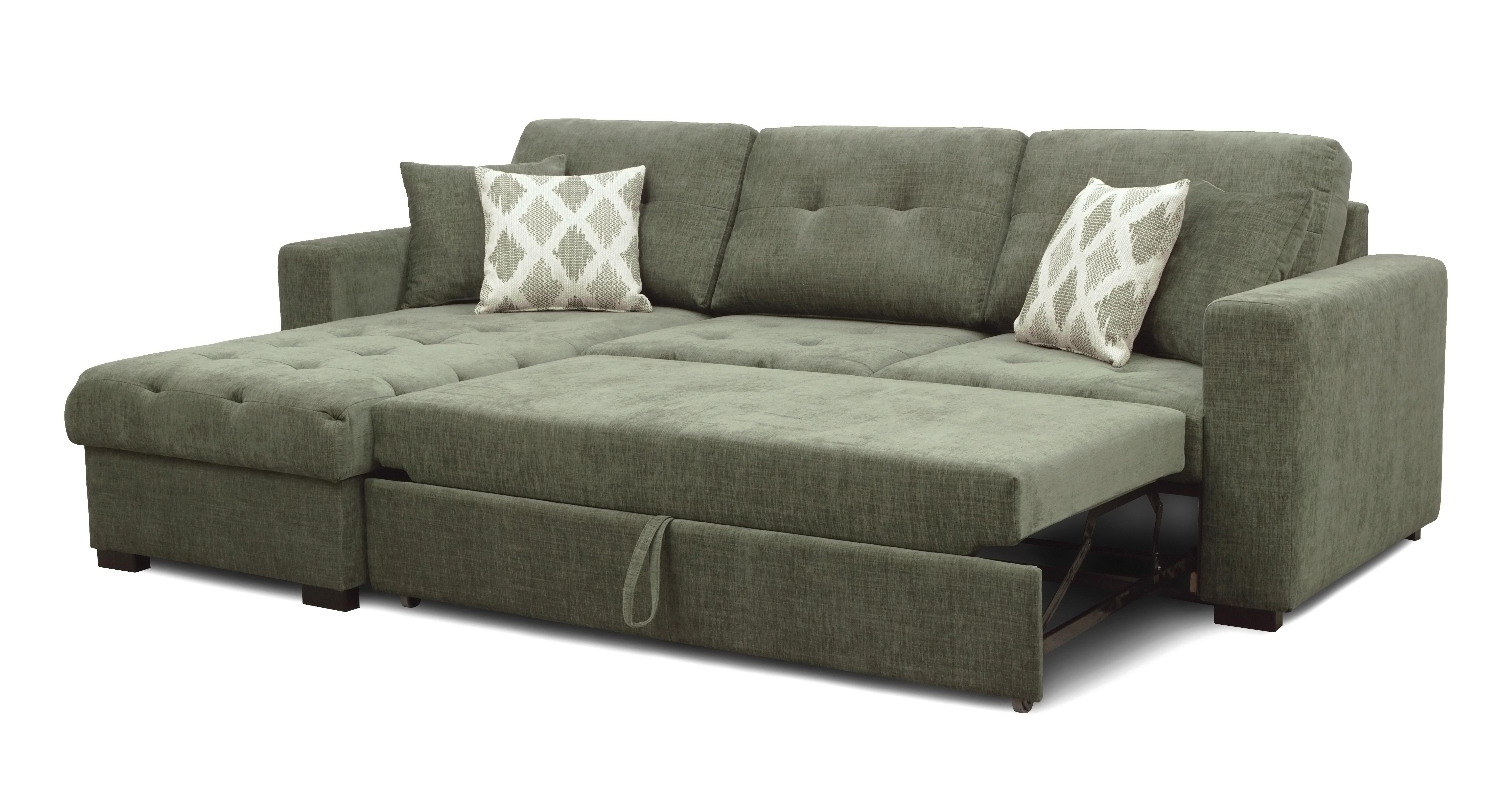 Gather Left Hand Facing Large Storage Chaise Sofa Bed | DFS