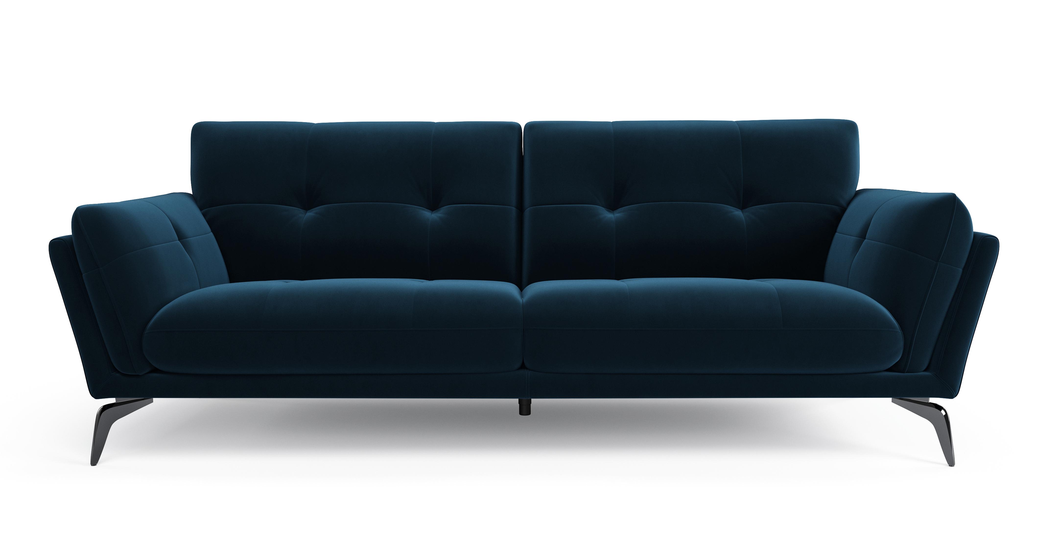 Harlan Velvet 4 Seater Sofa | DFS