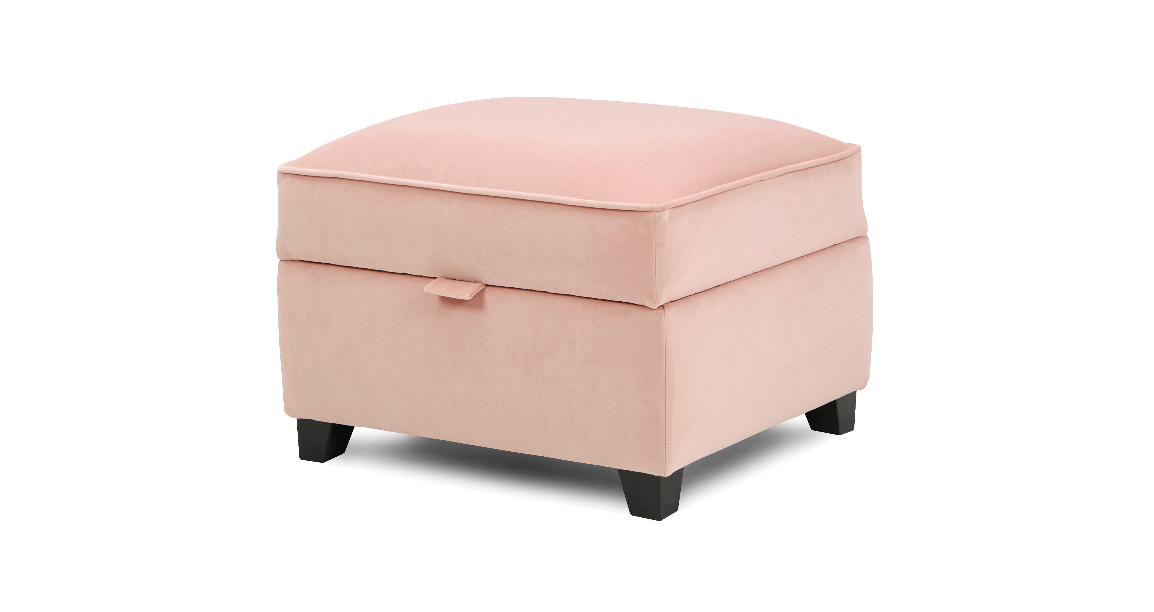 Highgate Velvet Small Storage Footstool | DFS